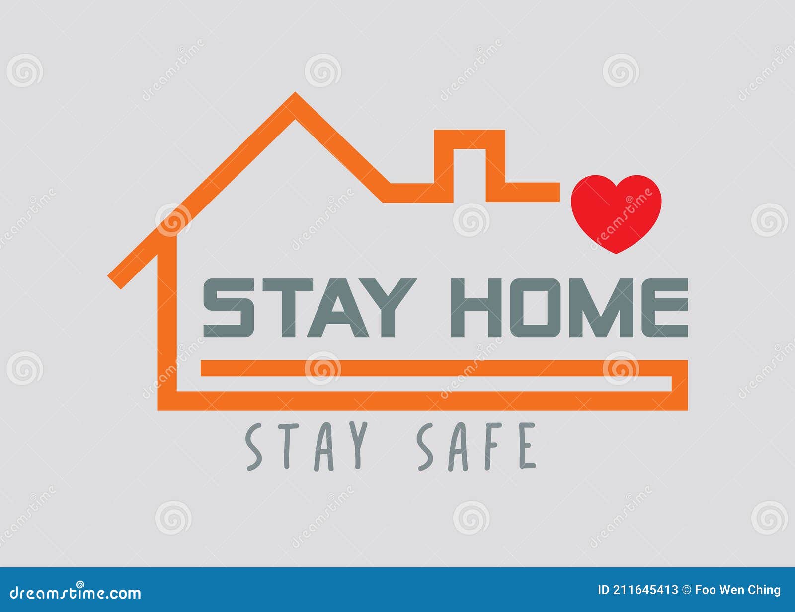 Stay Home and Stay Safe Concept Poster Design. Stock Vector ...
