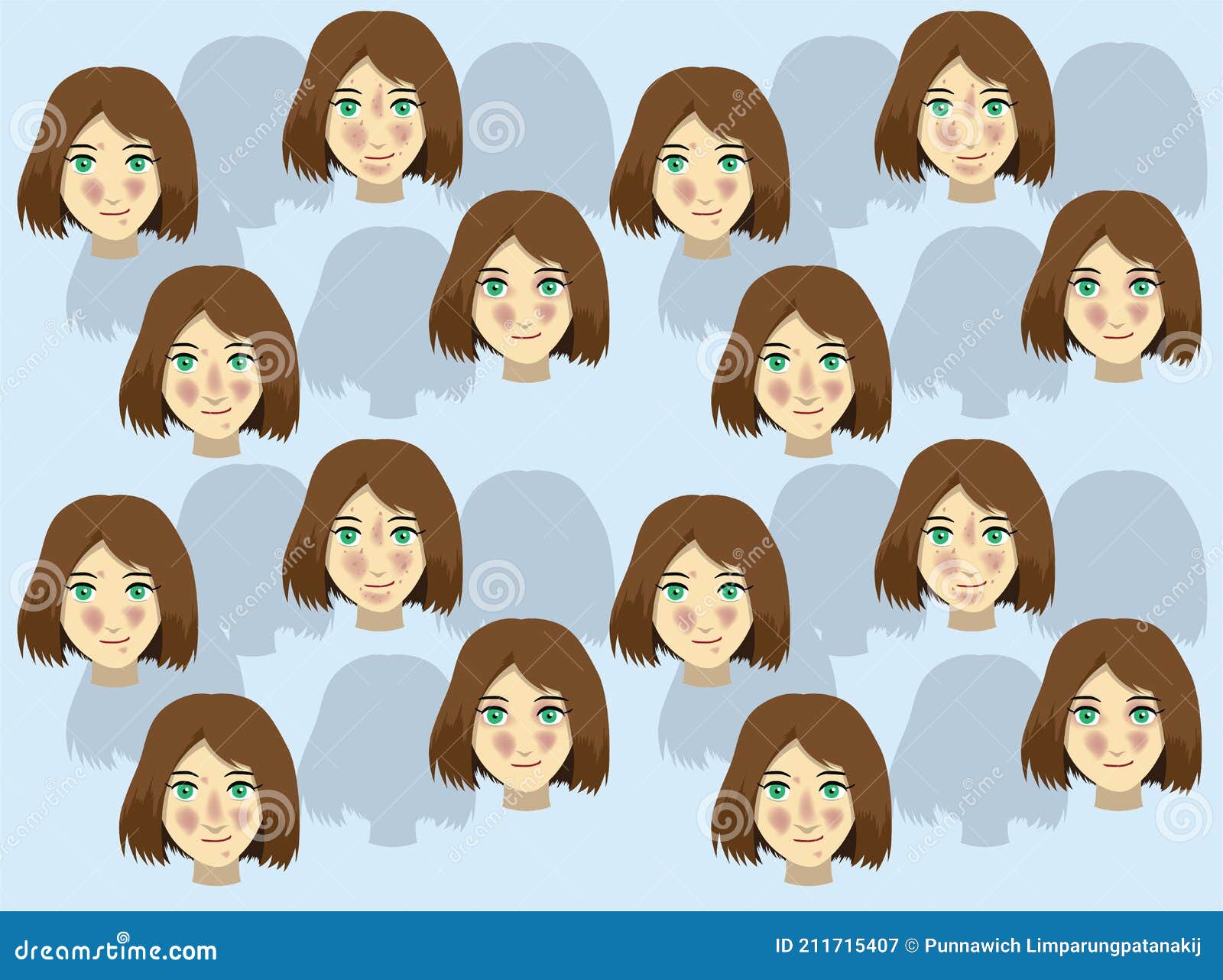 Manga Woman Triangle Pose Cartoon Seamless Background Wallpaper ...