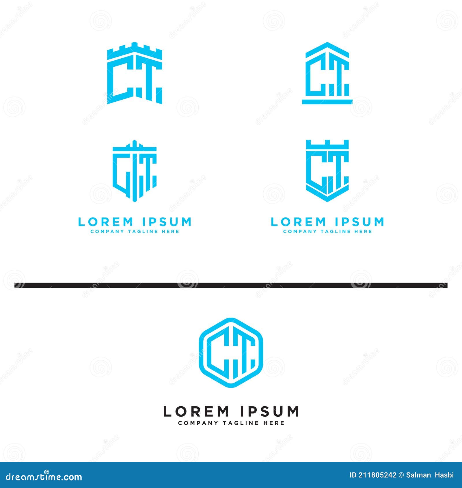 Inspiring Logo Design Set, for Companies from the Initial Letters of ...