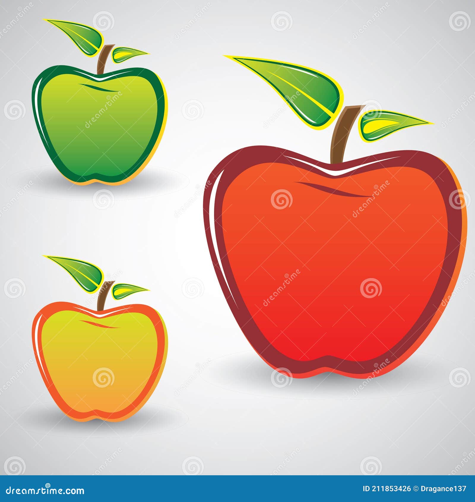 Apple stickers set stock illustration. Illustration of drop - 211853426