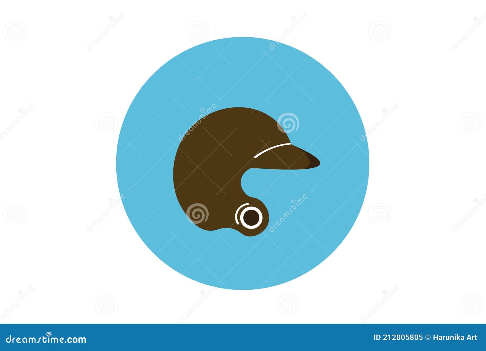 Baseball Head Protector Vector Illustration Stock Vector - Illustration ...