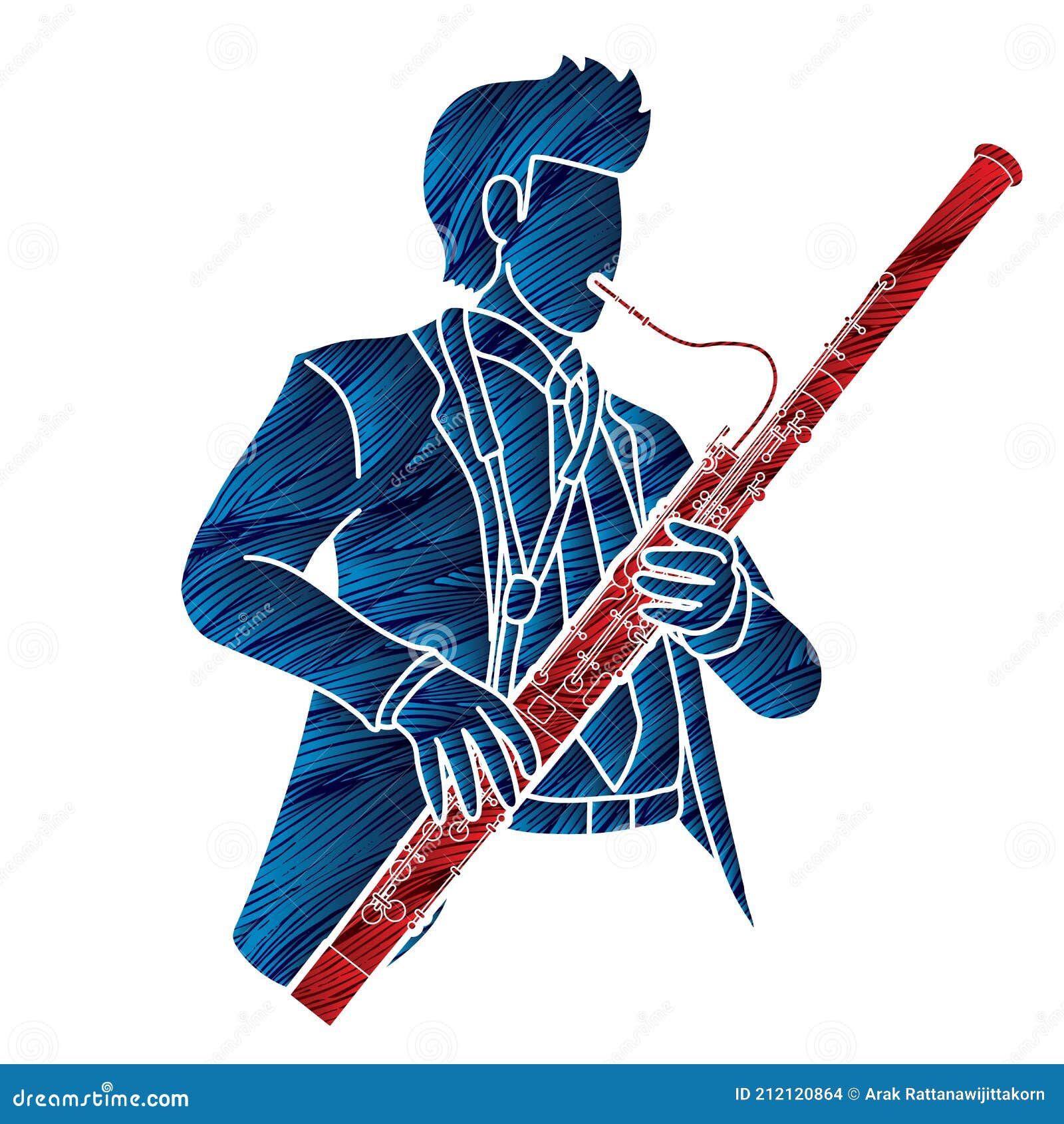 Bassoon Musician Orchestra Instrument Graphic Vector Stock Vector ...