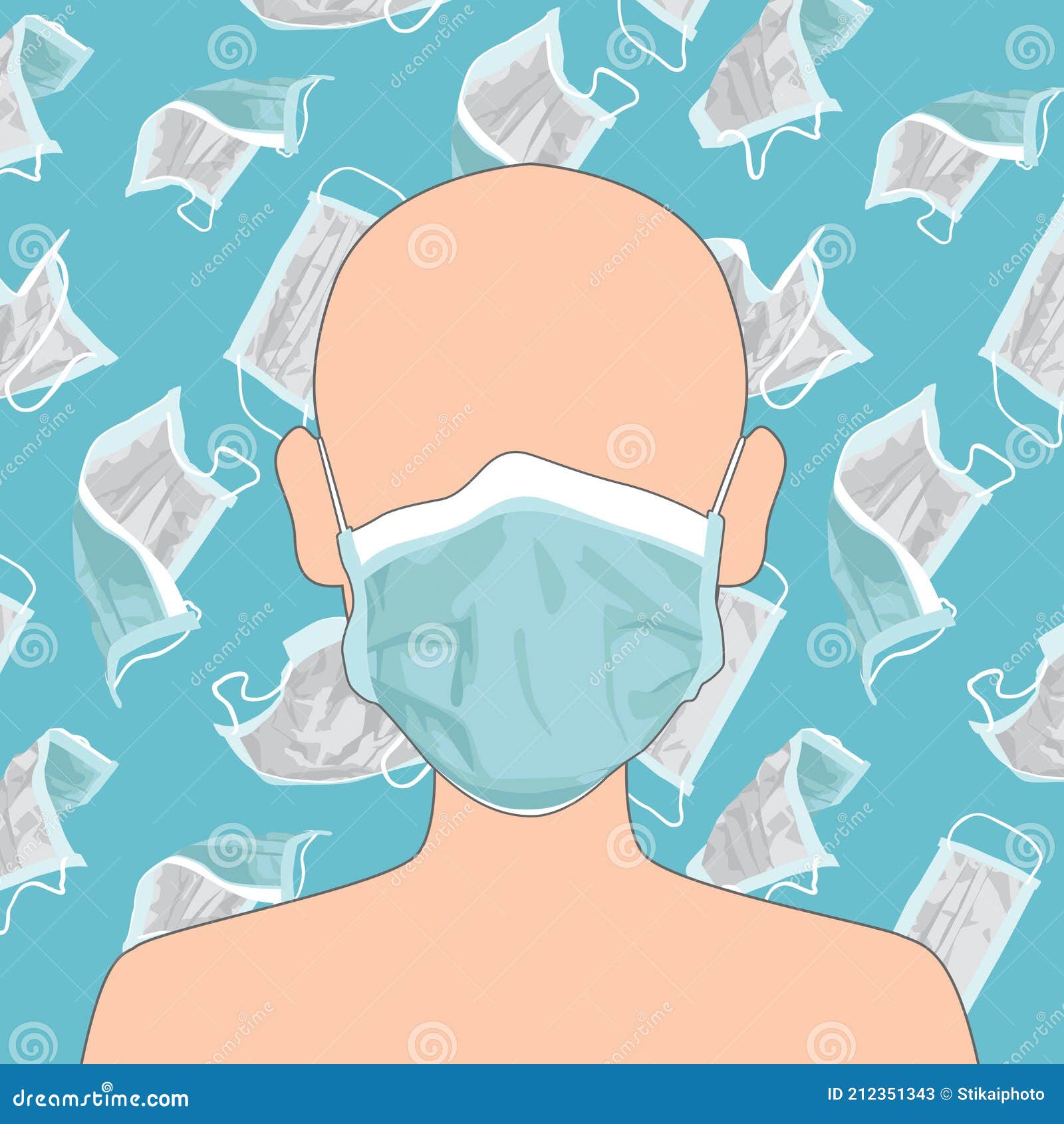 Hand Drawn Vector Illustration of Anonymous Human Figure Wearing a ...