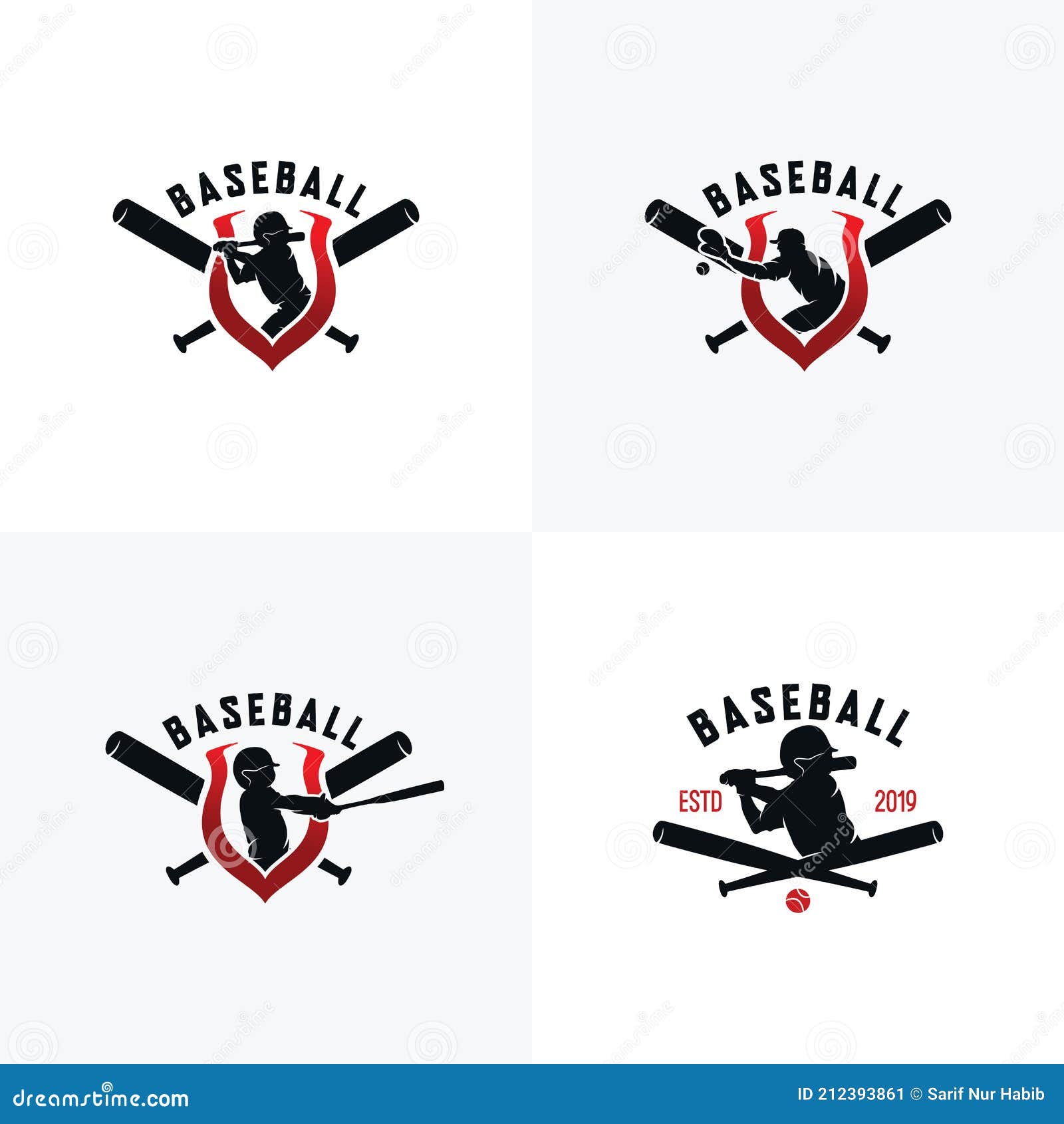 Baseball Logo Design Template Stock Vector - Illustration of catcher ...