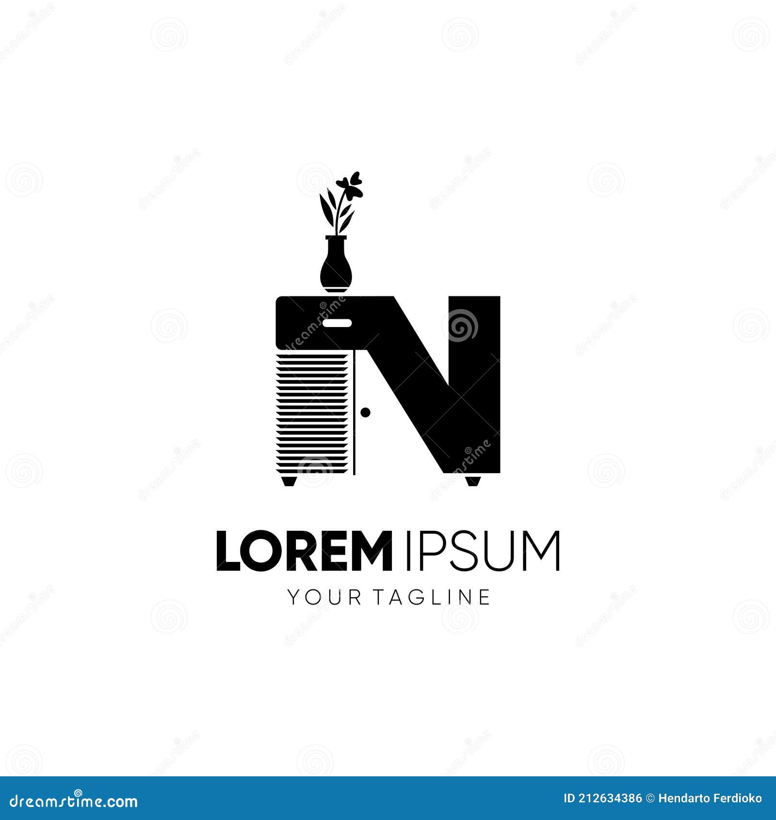 Letter N Cabinet Logo Design Vector Icon Graphic Stock Vector ...
