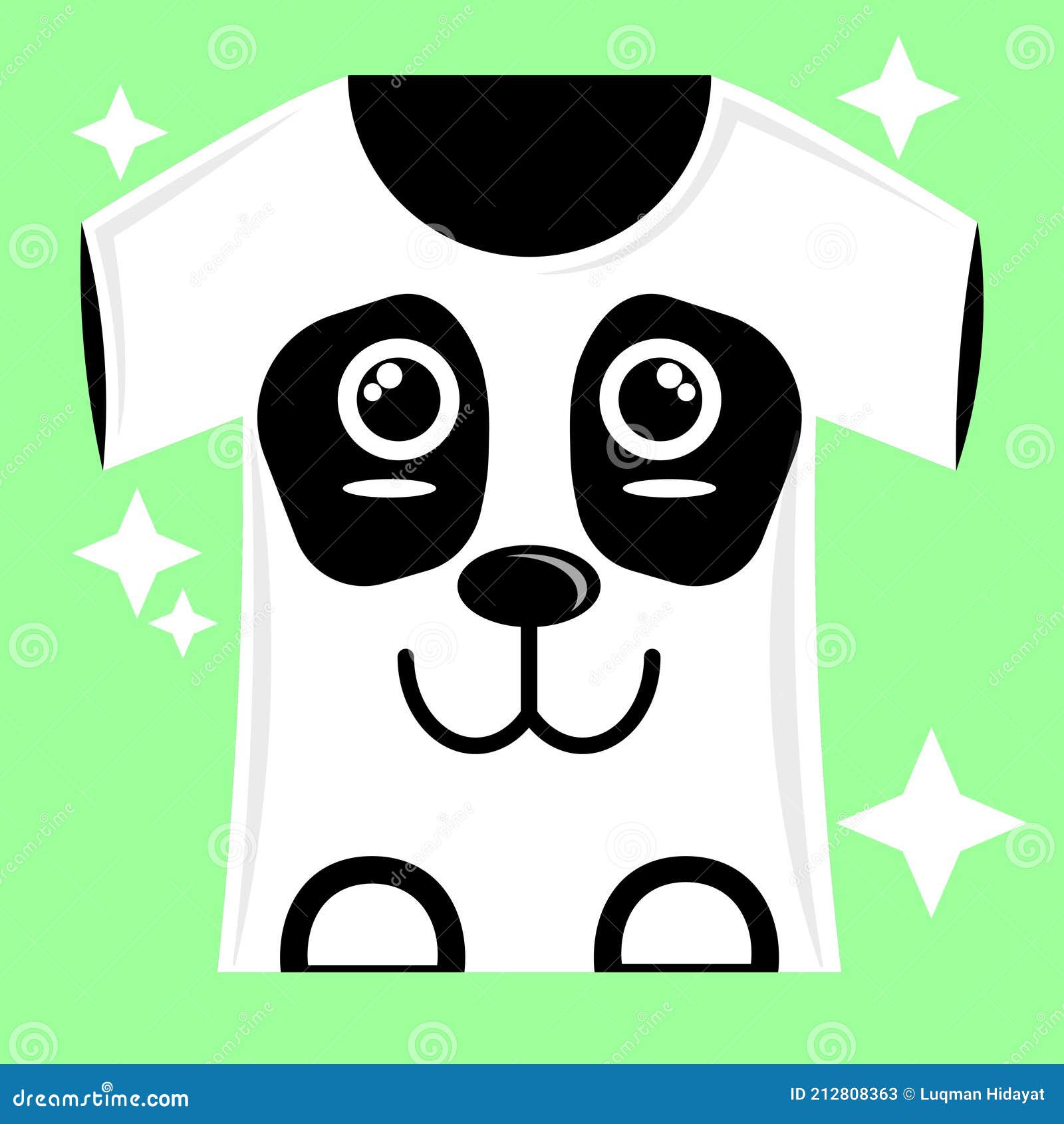 Illustration Vector Graphic Cartoon Character of Panda Patterned T ...