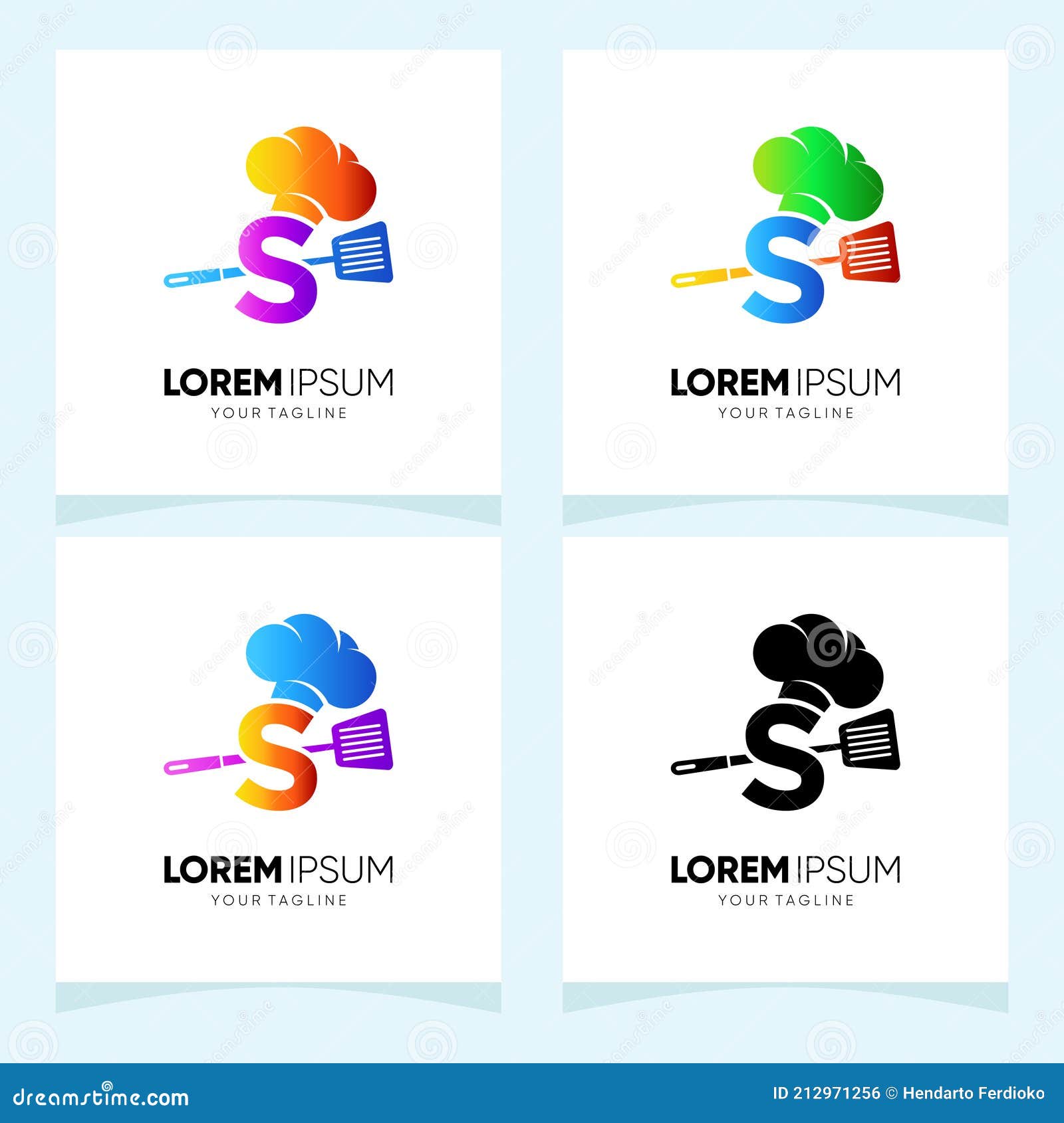 Letter S Chef Hat with Spatula Logo Design Vector Icon Graphic Stock ...