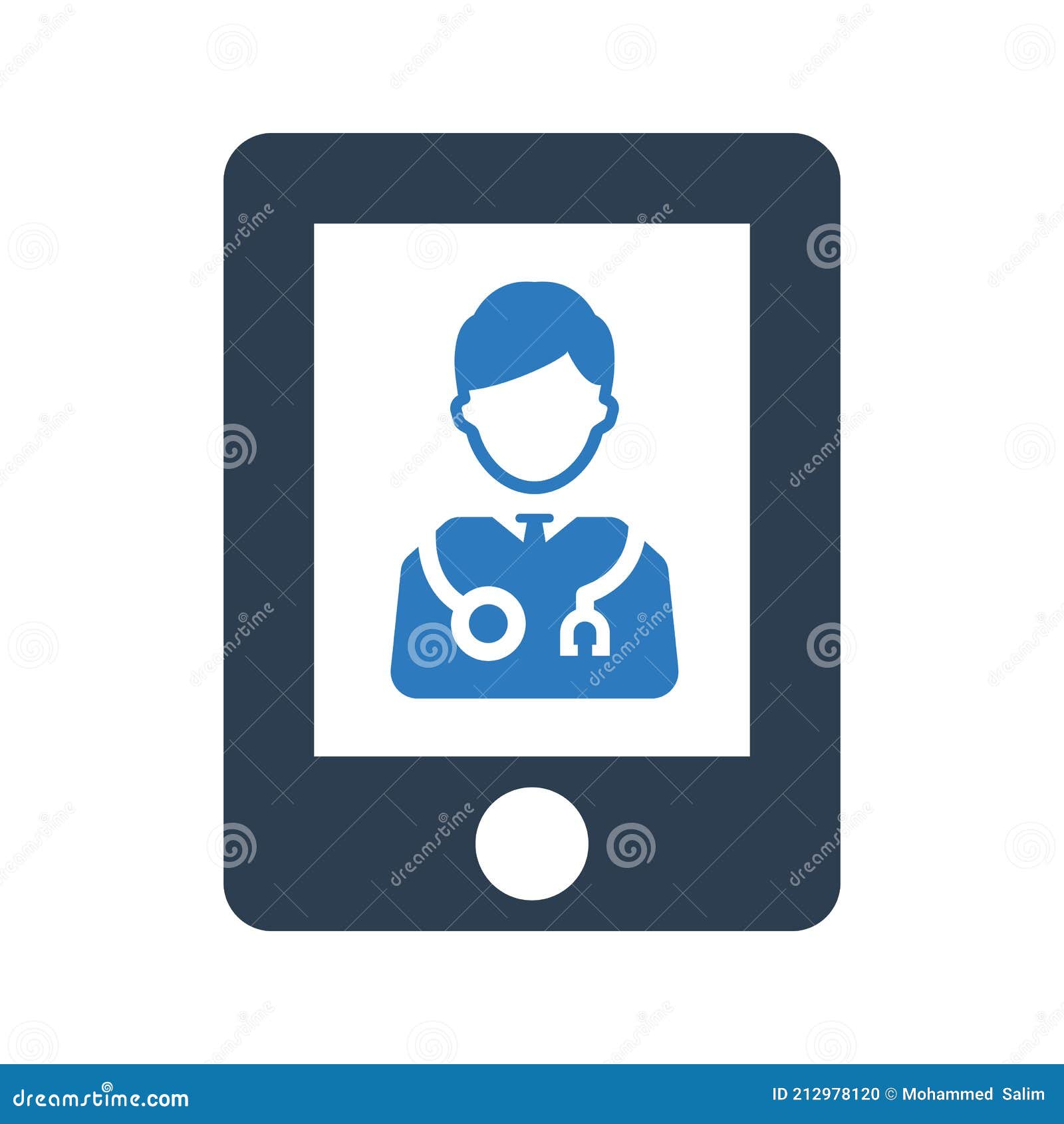 Mobile Doctor Icon. Vector Graphics Stock Vector - Illustration of ...
