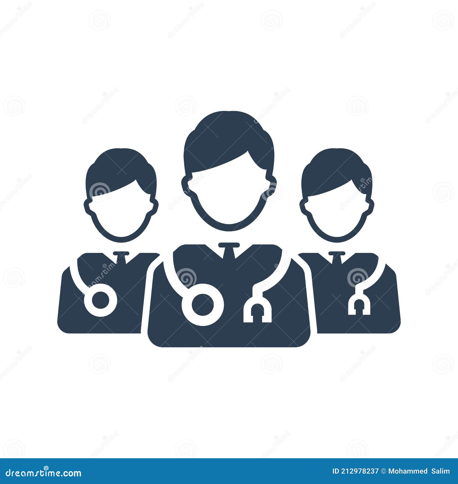 Doctor Team Icon. Vector Graphics Stock Vector - Illustration of group ...