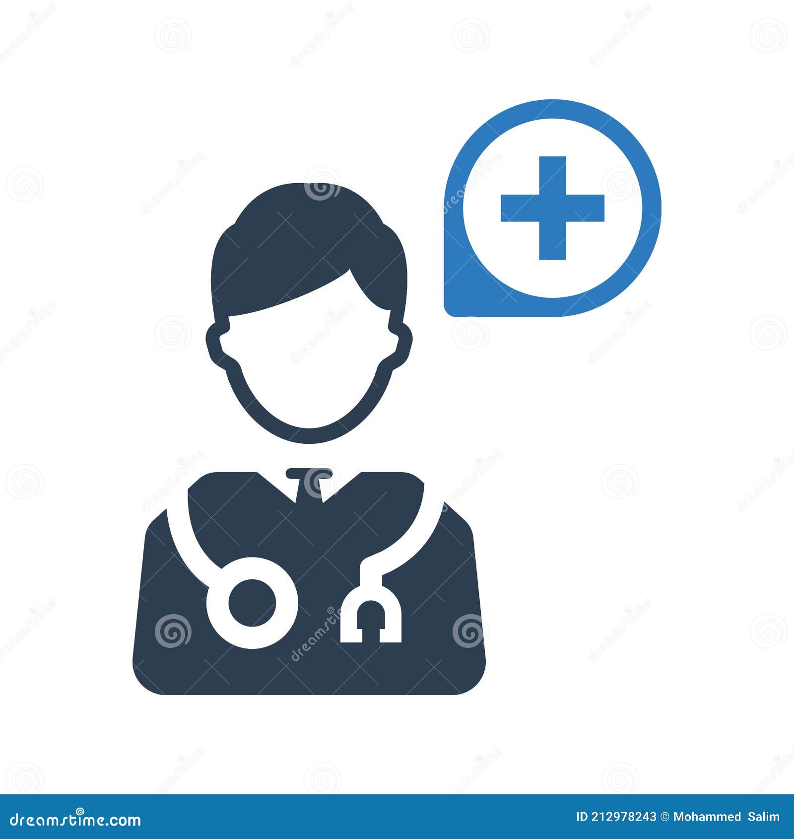 Doctor Advice Icon. Vector Graphics Stock Vector - Illustration of ...