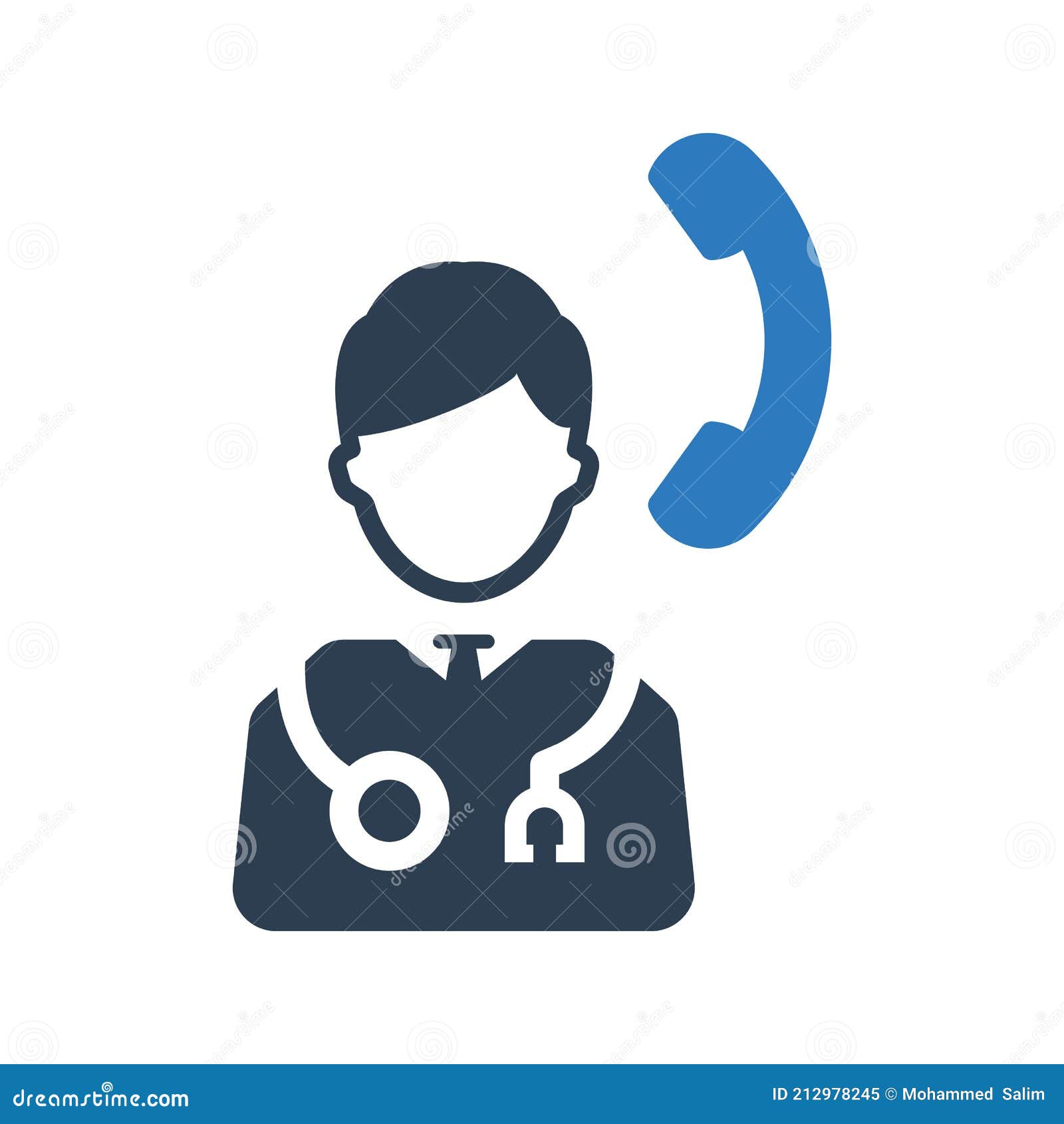 Doctor Call Icon. Vector Graphics Stock Vector - Illustration of ...