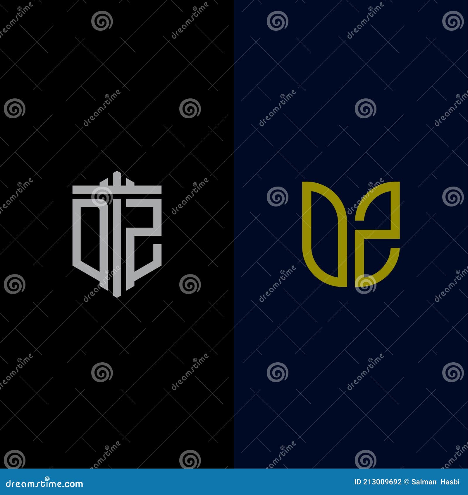 Inspiring Logo Designs for Companies from the Initial Letters DZ Logo ...