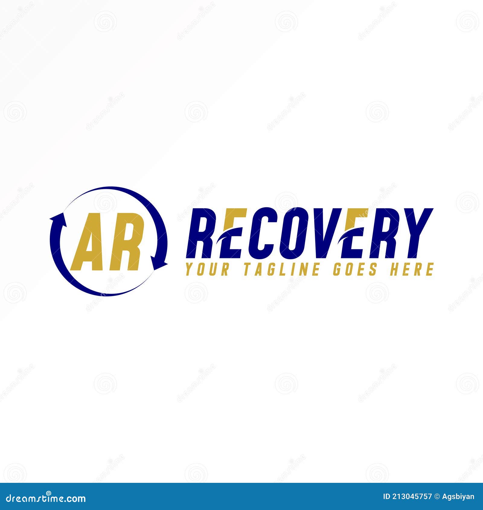 Letter AR and RECOVERY Logo. Arrow Abstract Design. Recycle Vector ...