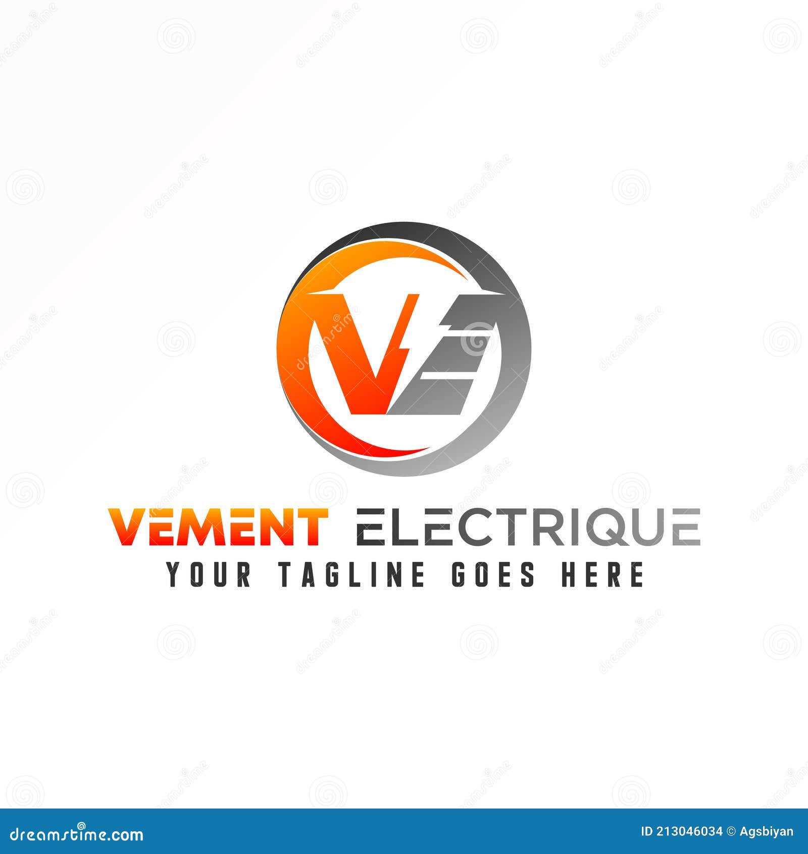 Letter VE or EV Logo Abstract Concept. Power Design. Electric Image ...