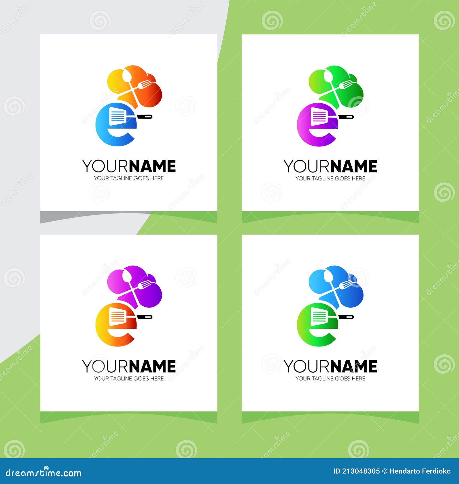 Letter E Chef Hat with Kitchen Utensil Logo Design Vector Icon Graphic ...