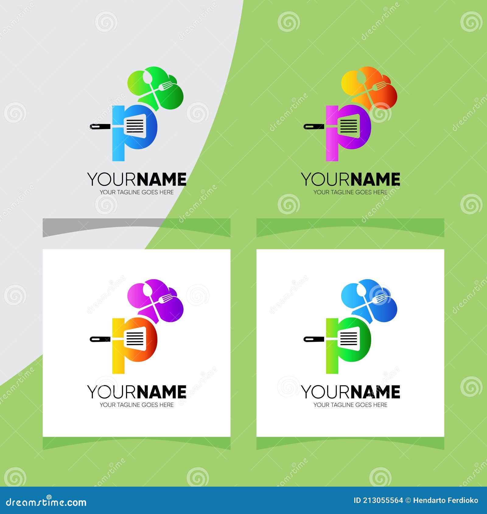 Letter P Chef Hat with Kitchen Utensil Logo Design Vector Icon Graphic ...