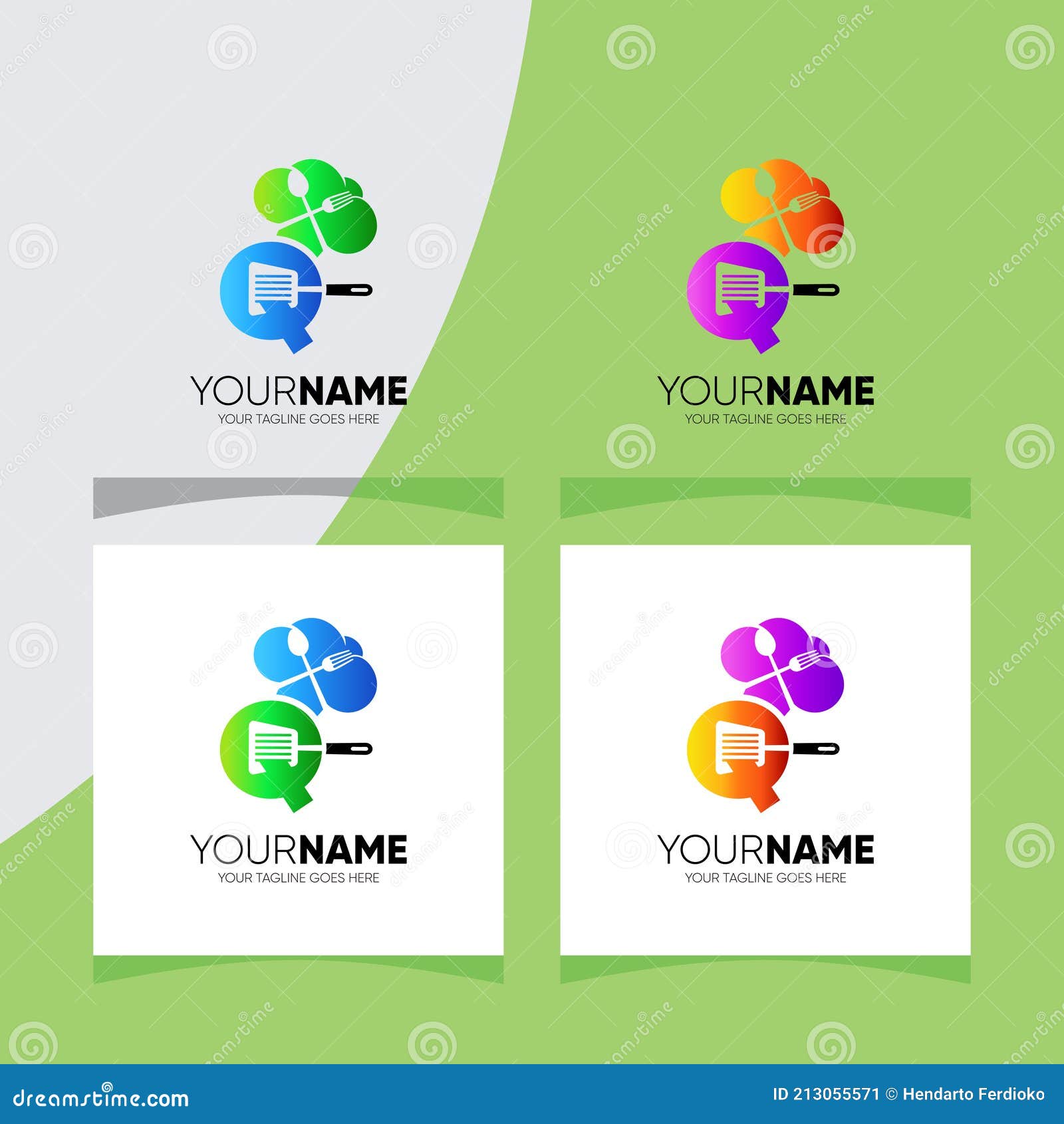 Letter Q Chef Hat with Kitchen Utensil Logo Design Vector Icon Graphic ...