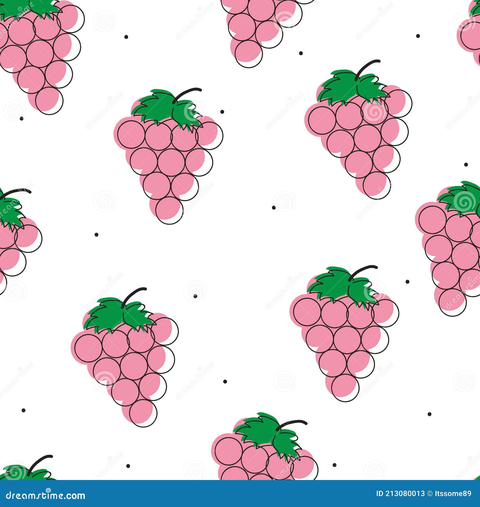 Seamless Pattern with Cute Cartoon Grape for Fabric Print, Textile ...