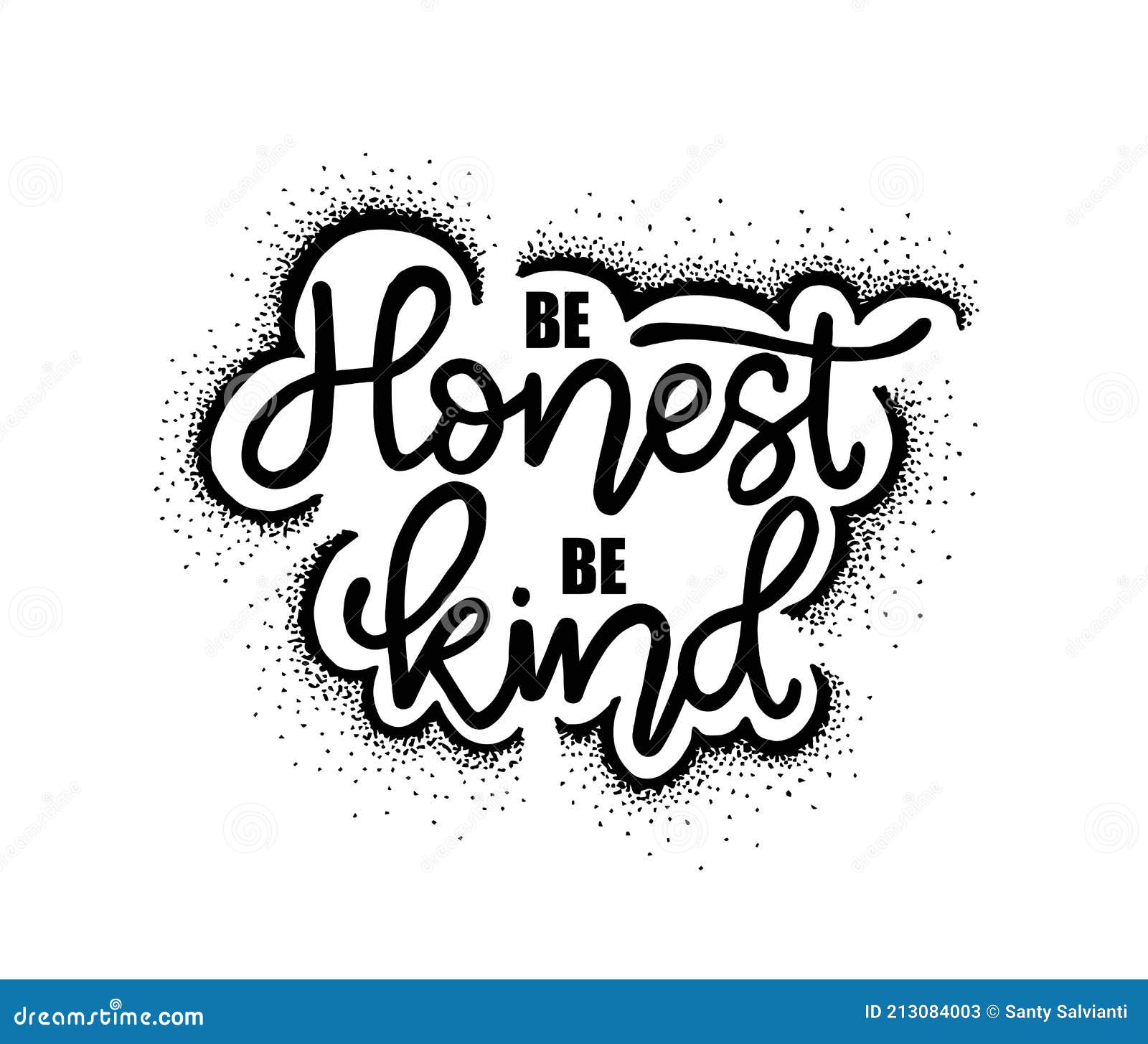 Be Honest. Motivational, Inspirational Quote Hand Drawing Lettering ...