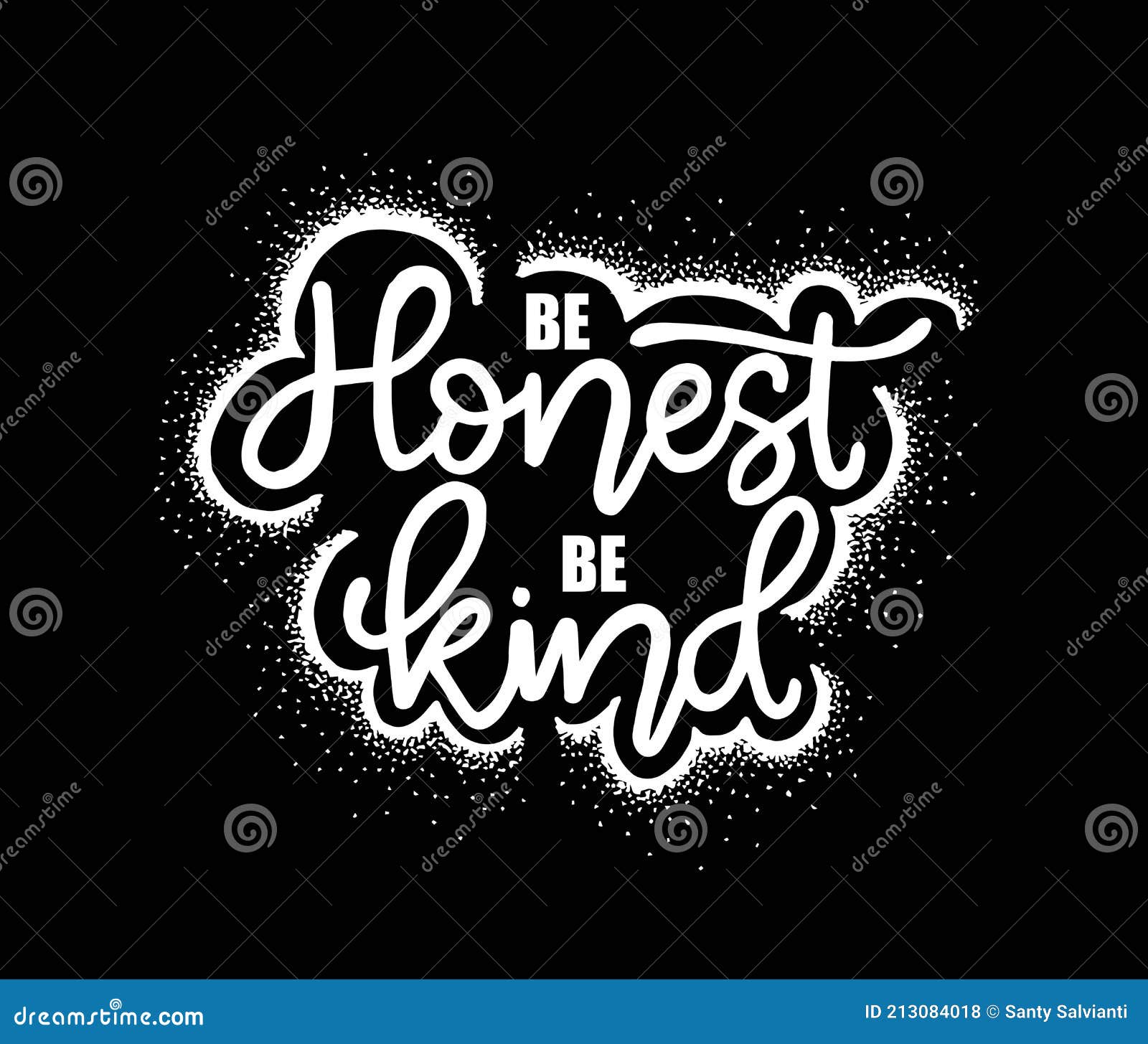 Be Honest Be Kind, Hand Lettering, Inspirational Quote Stock Vector ...