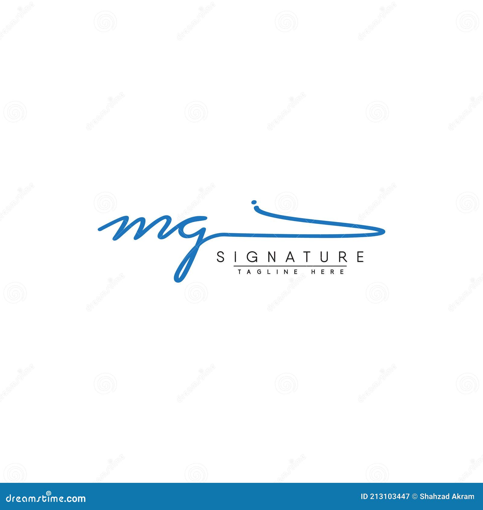 Initial Letter MG Logo - Handwritten Signature Logo Stock Vector ...