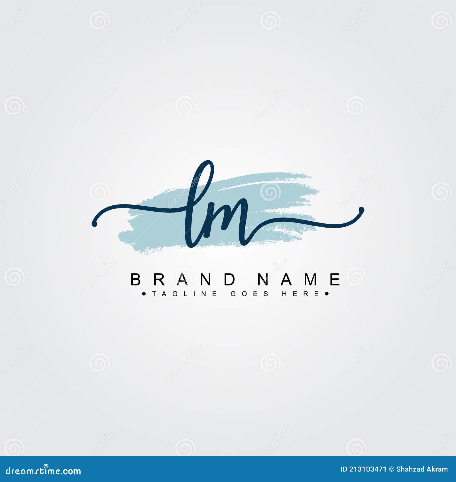 LM Initial Letter Logo - Handwritten Signature Stock Vector ...