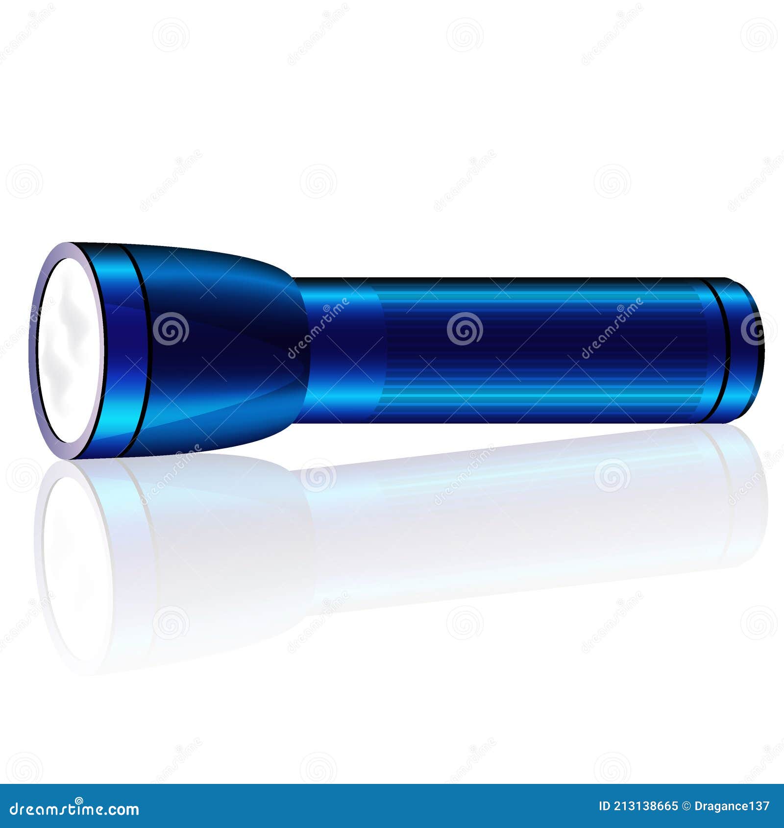 Blue Light Mini Torch Blue Beam LED Flashlight Stock Vector ...