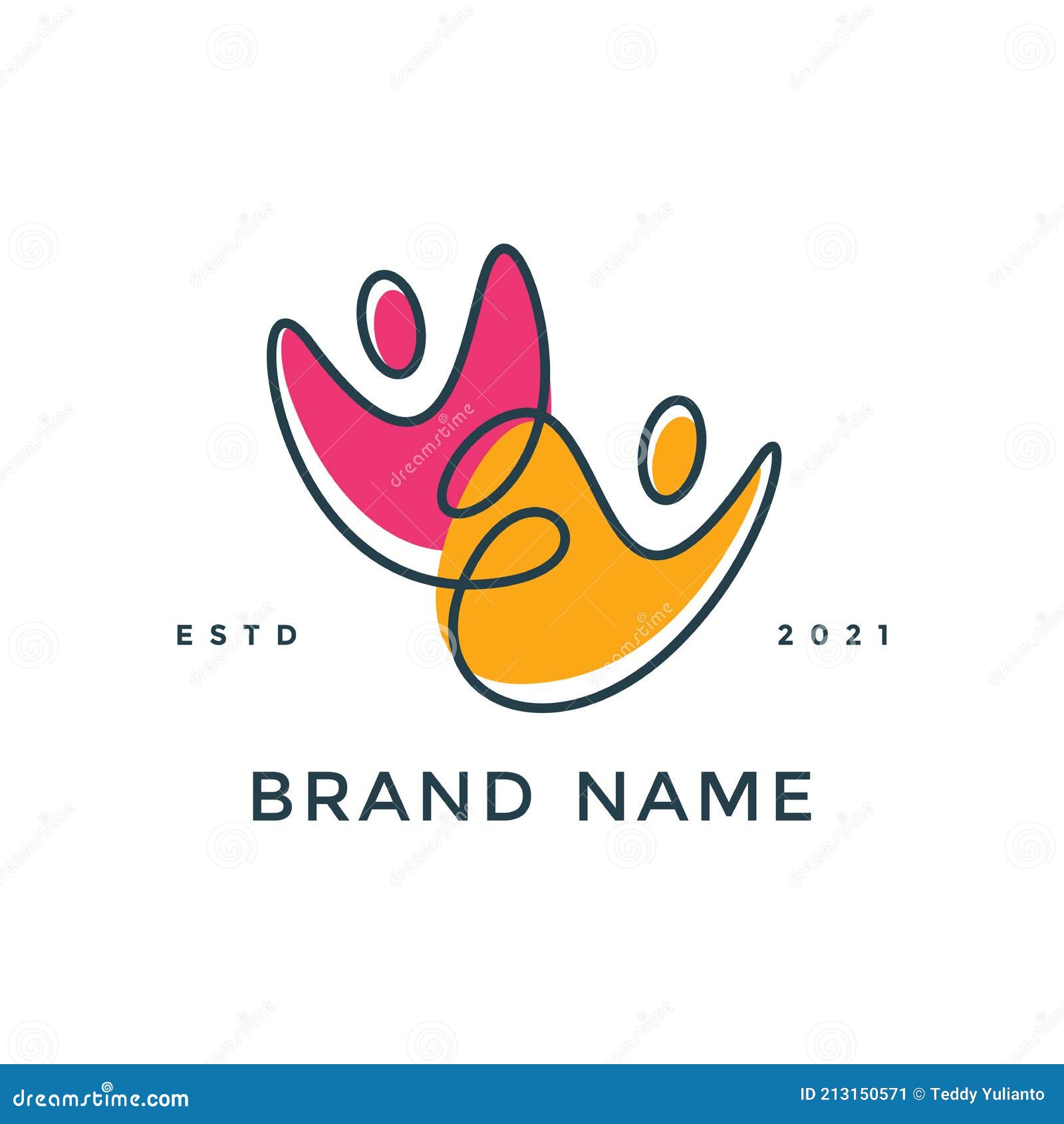 Colorful People logo stock vector. Illustration of group - 213150571