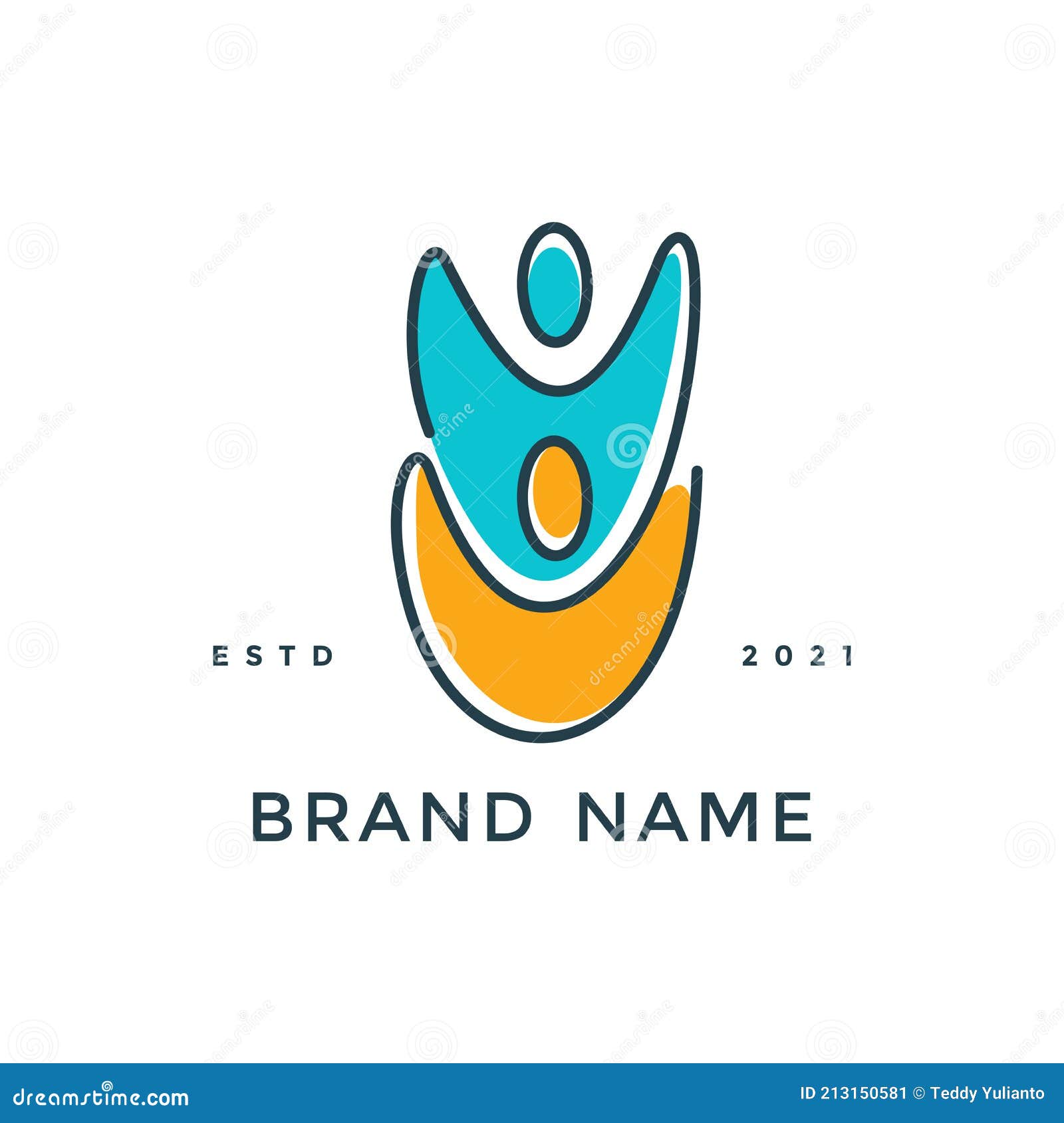 Colorful People logo stock vector. Illustration of concept - 213150581