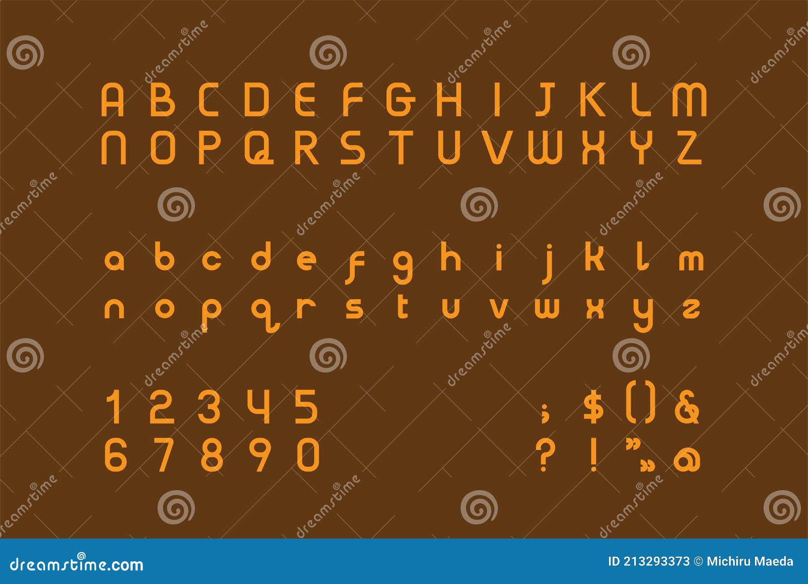 Dashing Alphabet Font. Dynamic Letters And Numbers. Cartoon Vector ...