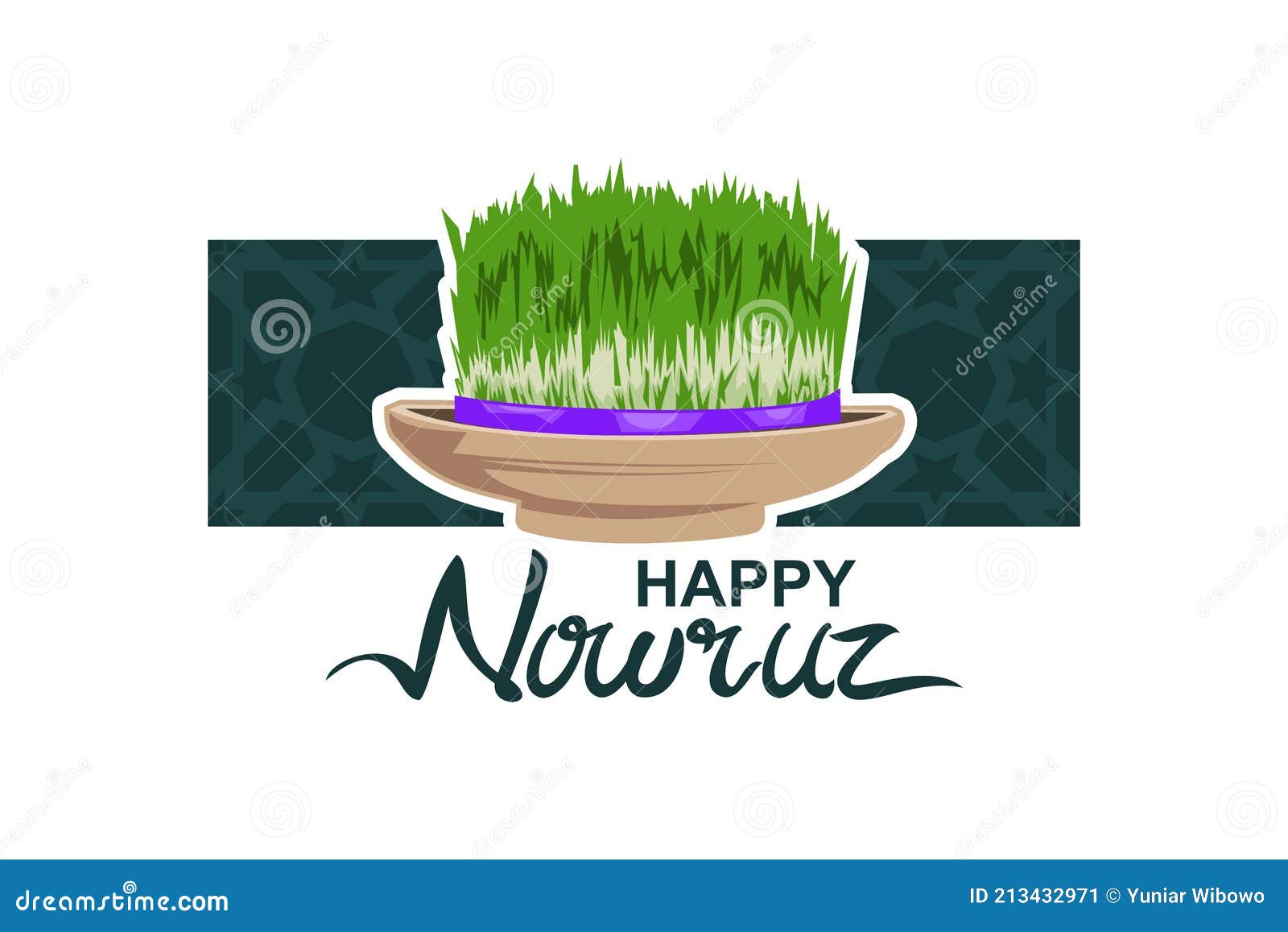 Happy Persian New Year Message In Language Farsi Emblem Cartoon Vector ...