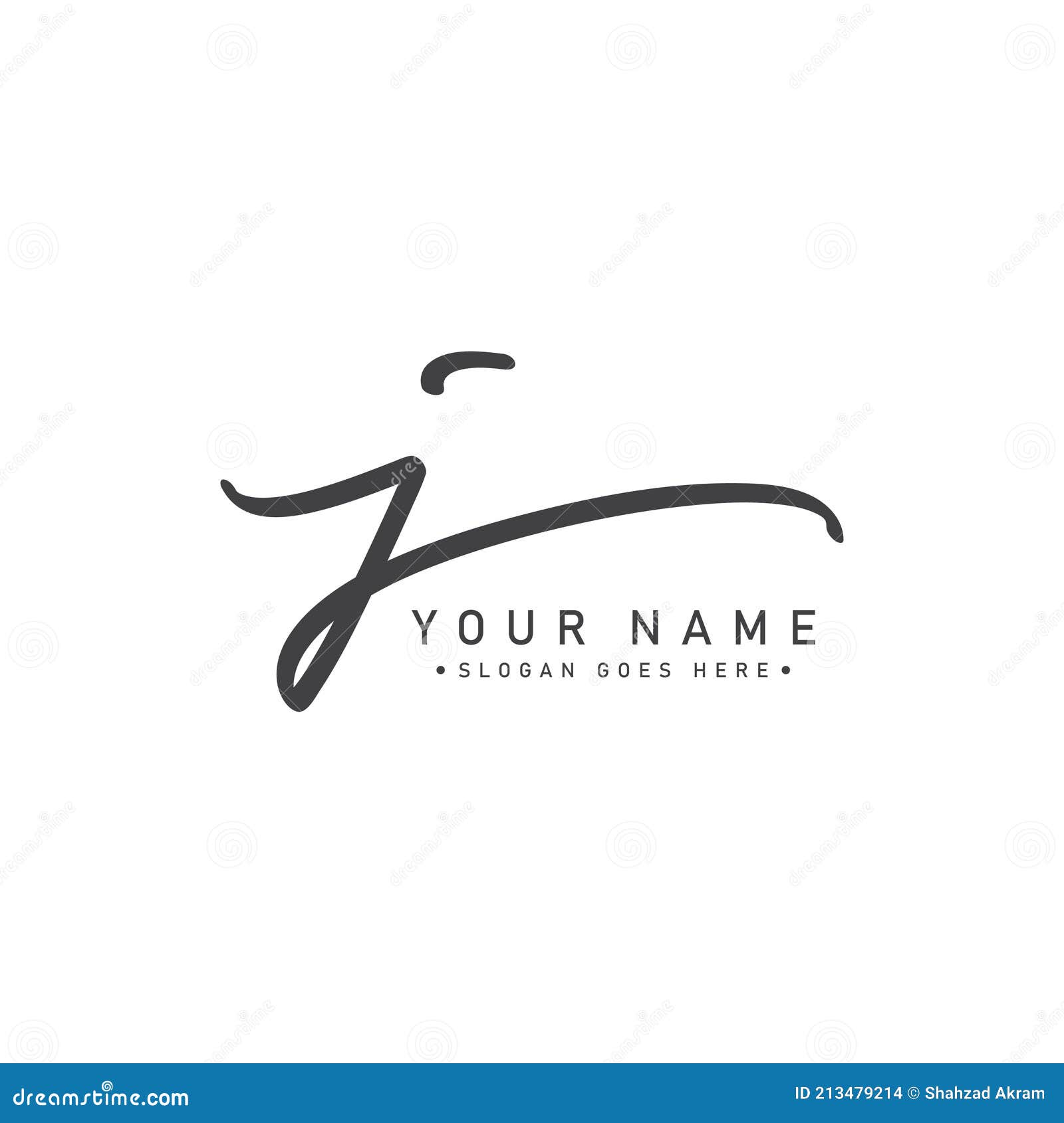 Handwritten Signature Logo for Initial Letter J Stock Vector ...