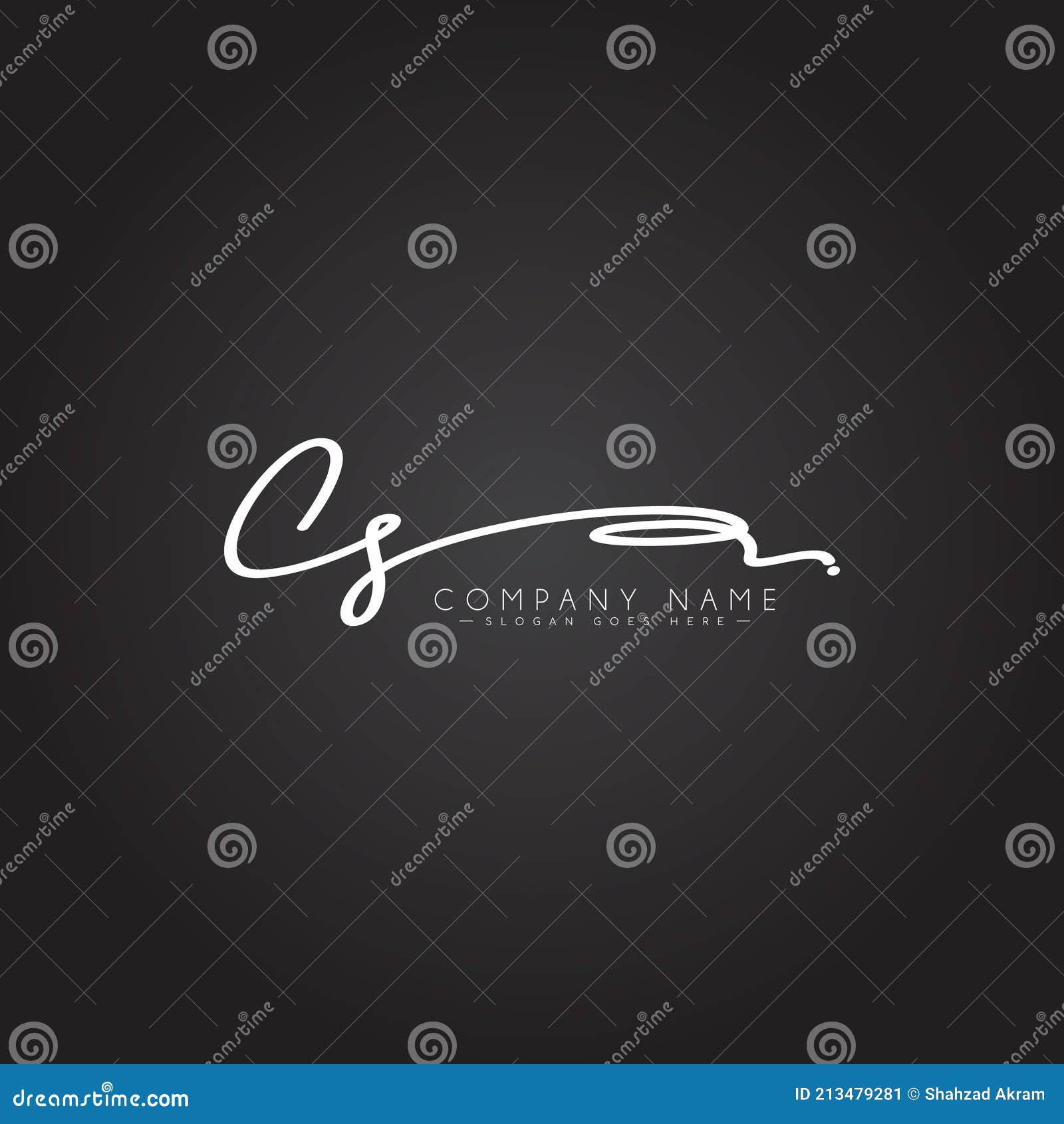 Initial Letter CS Logo - Handwritten Signature Logo Stock Vector ...
