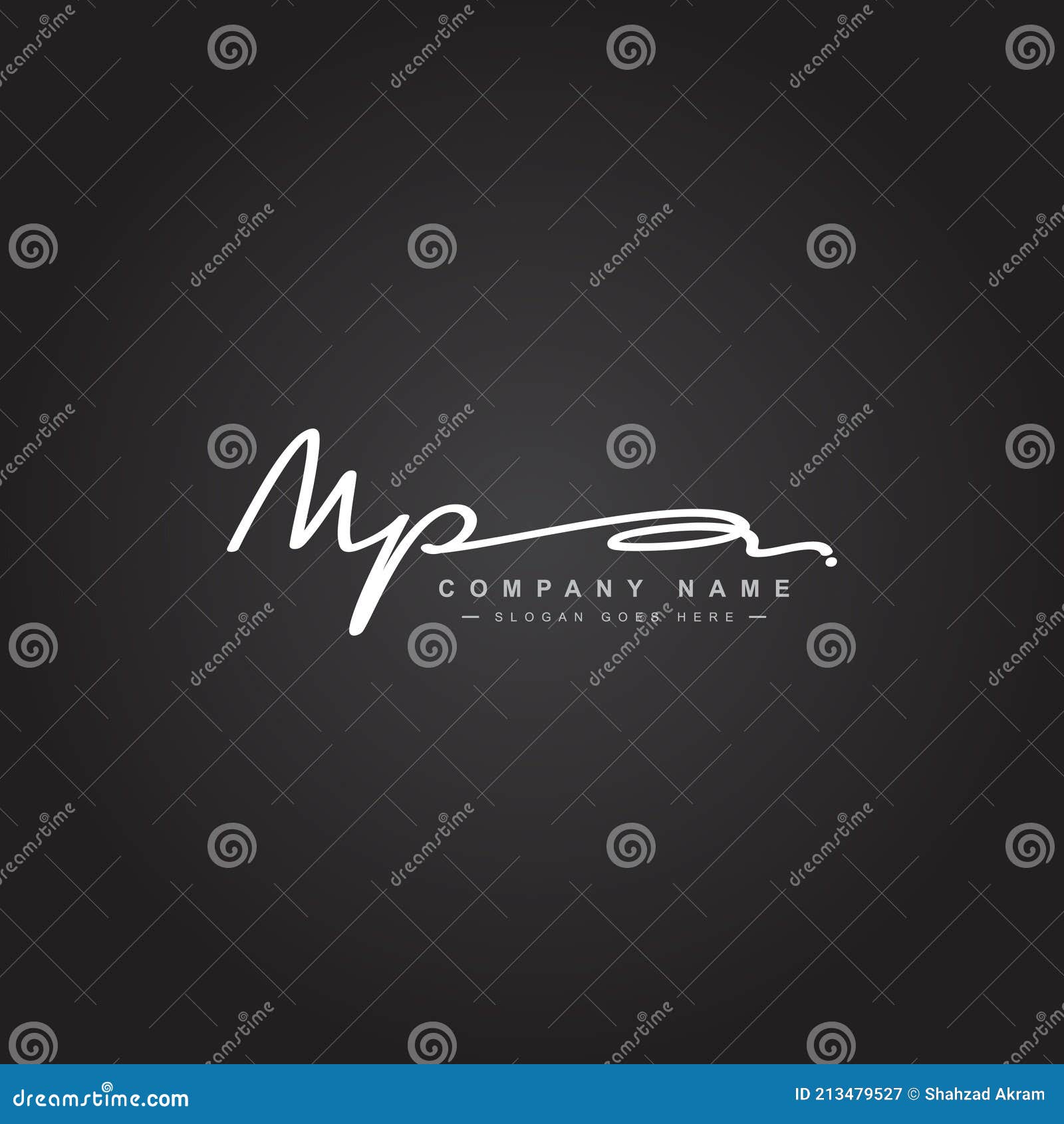 Initial Letter MP Logo - Hand Drawn Signature Logo Stock Vector ...