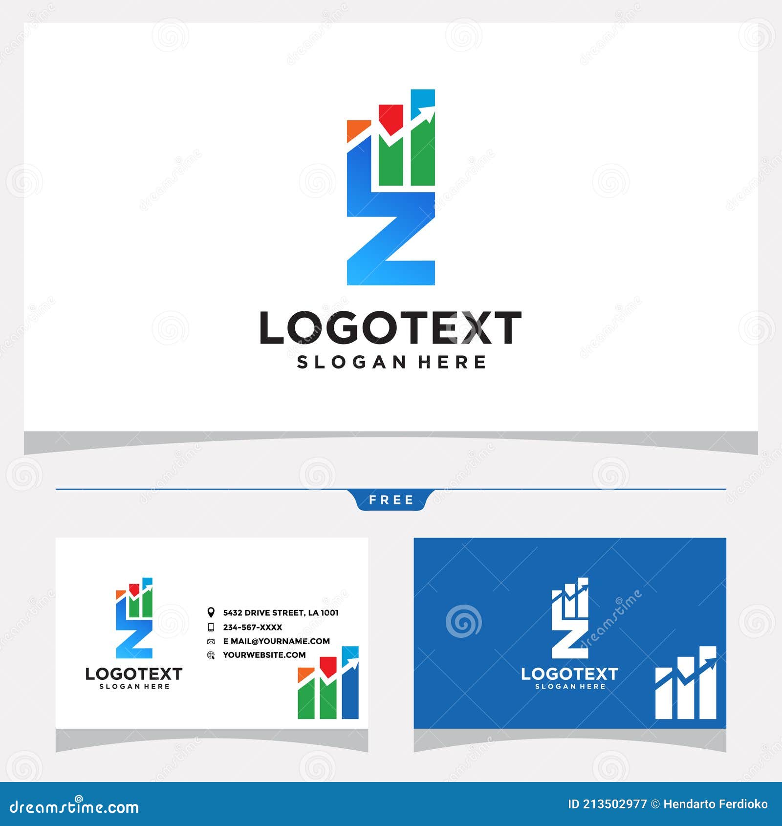 Letter Z Chart Bar Logo Design and Business Card Vector Graphic Stock ...