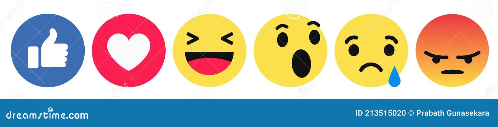 Collection of Facebook Reactions Editorial Image - Illustration of ...