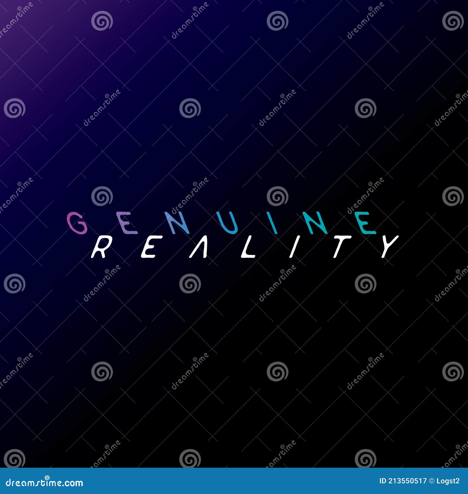 Genuine Reality Vector Logo. Genuine Reality Vector Emblem Stock Vector ...