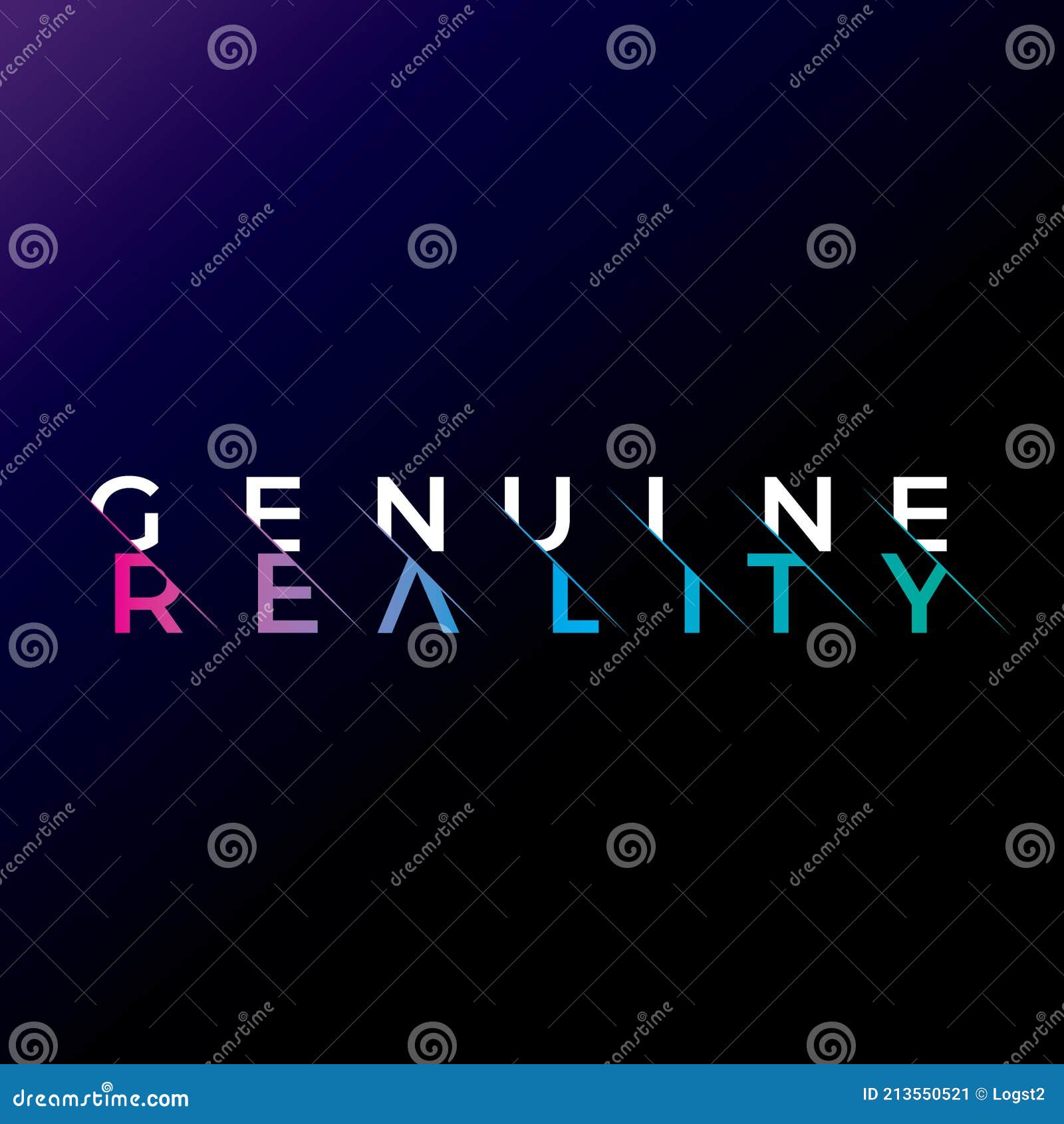Genuine Reality Vector Logo. Genuine Reality Vector Emblem Stock Vector ...