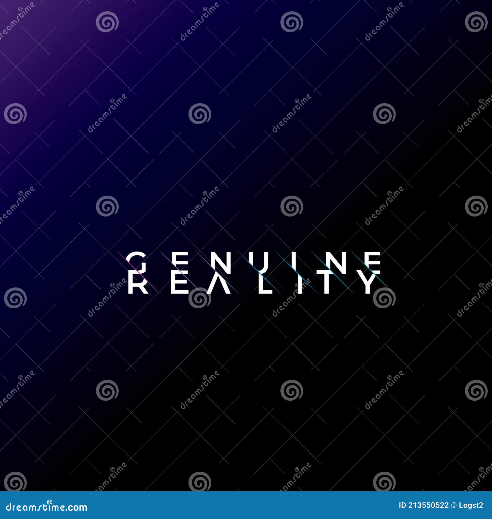 Genuine Reality Vector Logo. Genuine Reality Vector Emblem Stock Vector ...