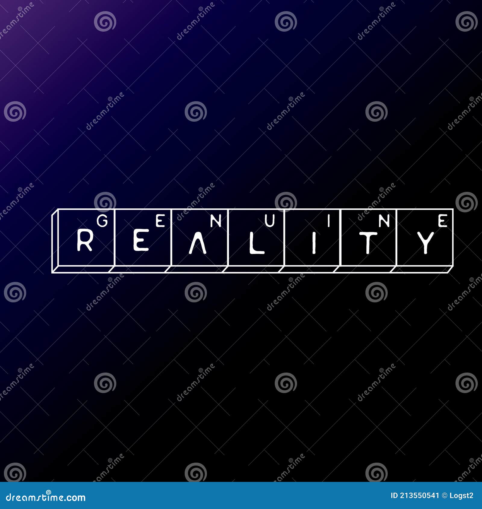 Genuine Reality Vector Logo. Genuine Reality Vector Emblem Stock Vector ...