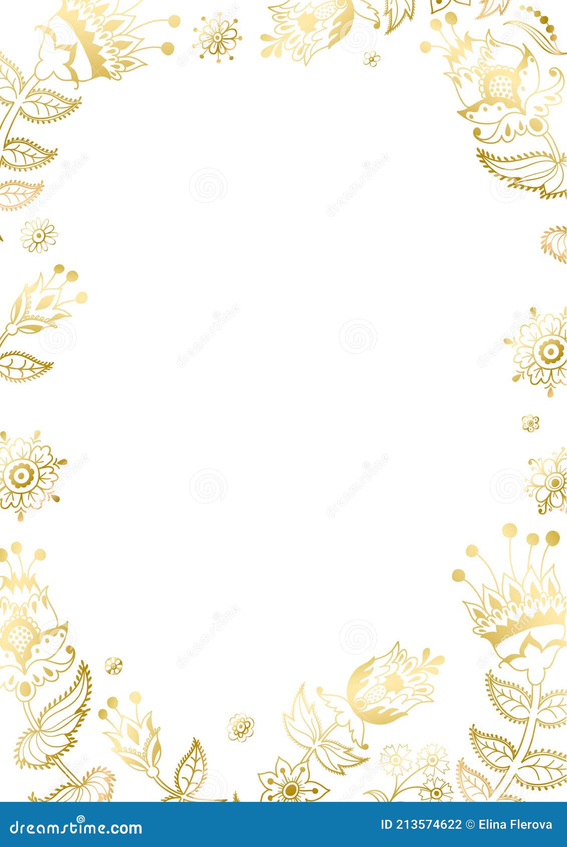 Decorative Vertical Frame Border Of A4 Size Vector Illustration ...