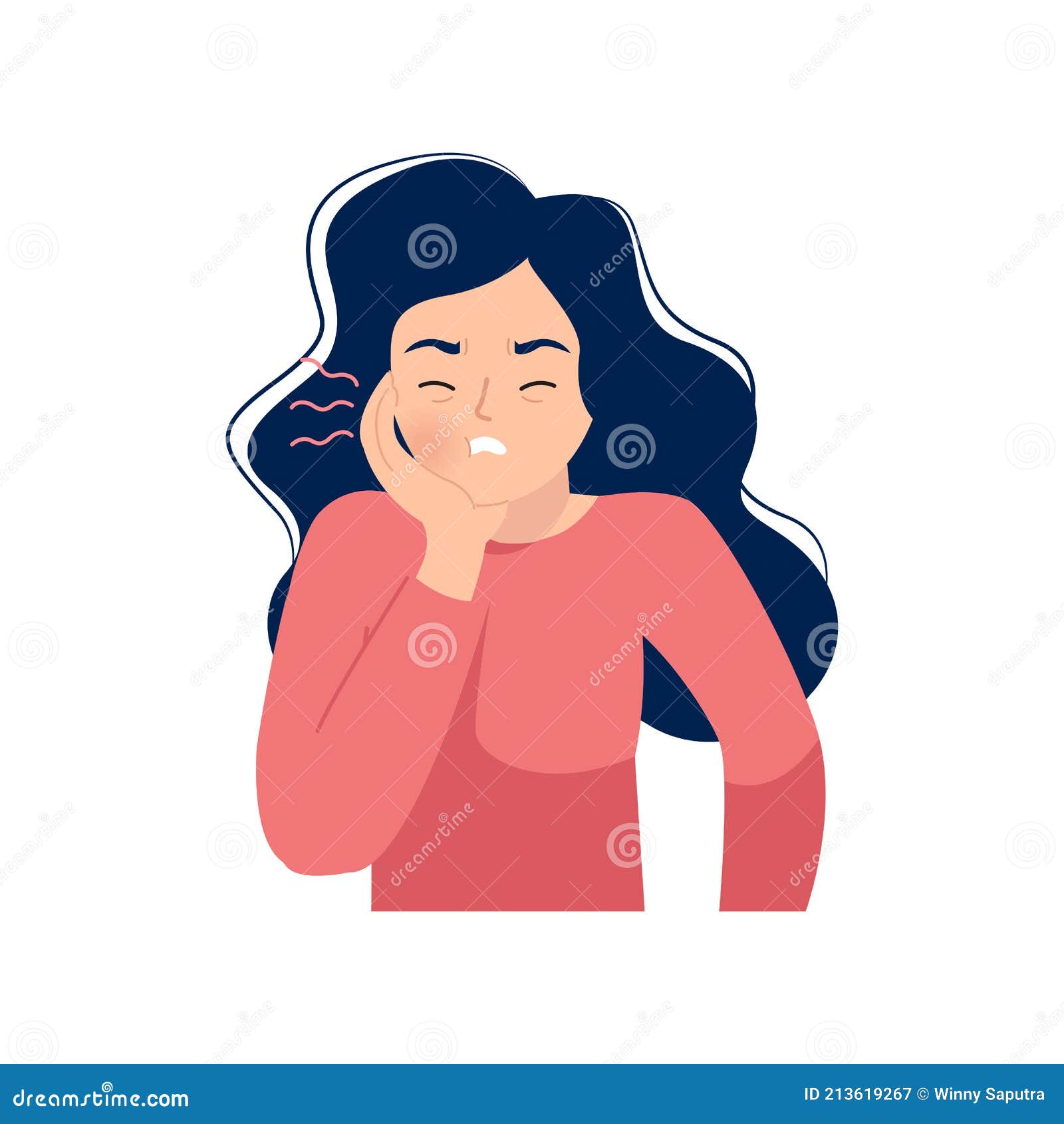 Swollen Cheek RGB Color Icon Cartoon Vector | CartoonDealer.com #218427153