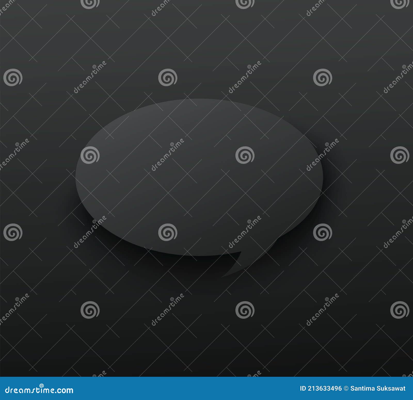 Blank Speech Bubble on Black Background Vector Illustration Stock ...