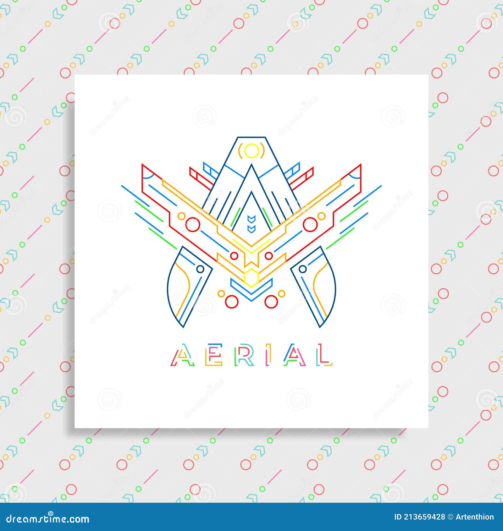 AERIAL Logo Design stock vector. Illustration of monoline - 213659428