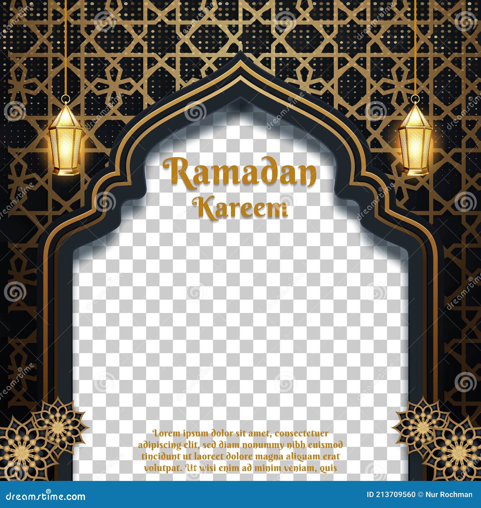 Simple Elegant Ramadan Themes For Social Media Post Template Vector ...