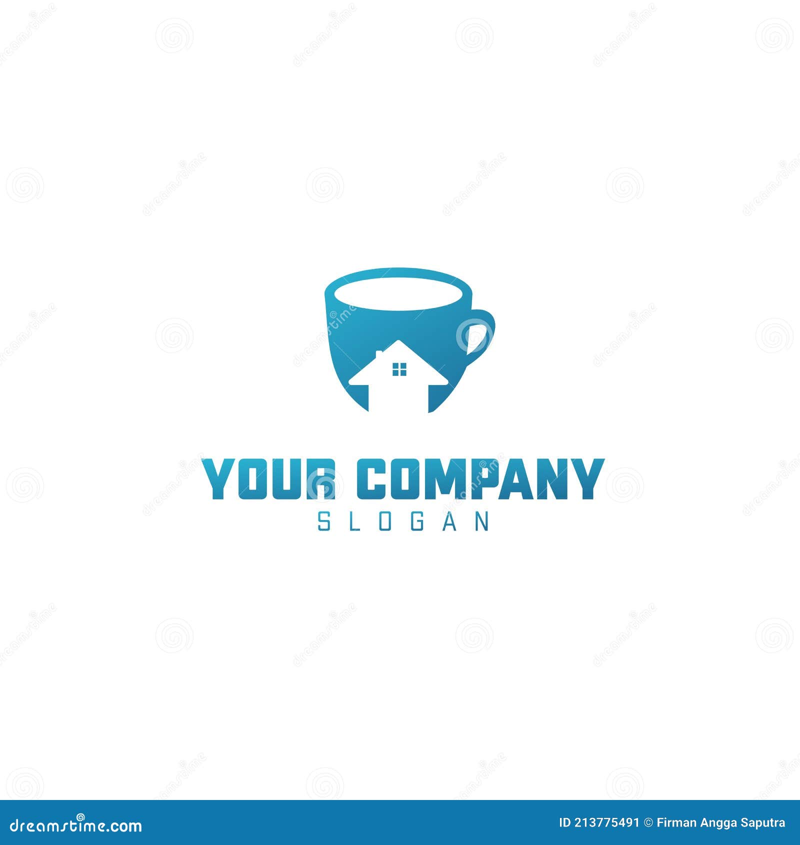 Illustration Vector Graphic of Blue Cafe Logo Stock Vector ...