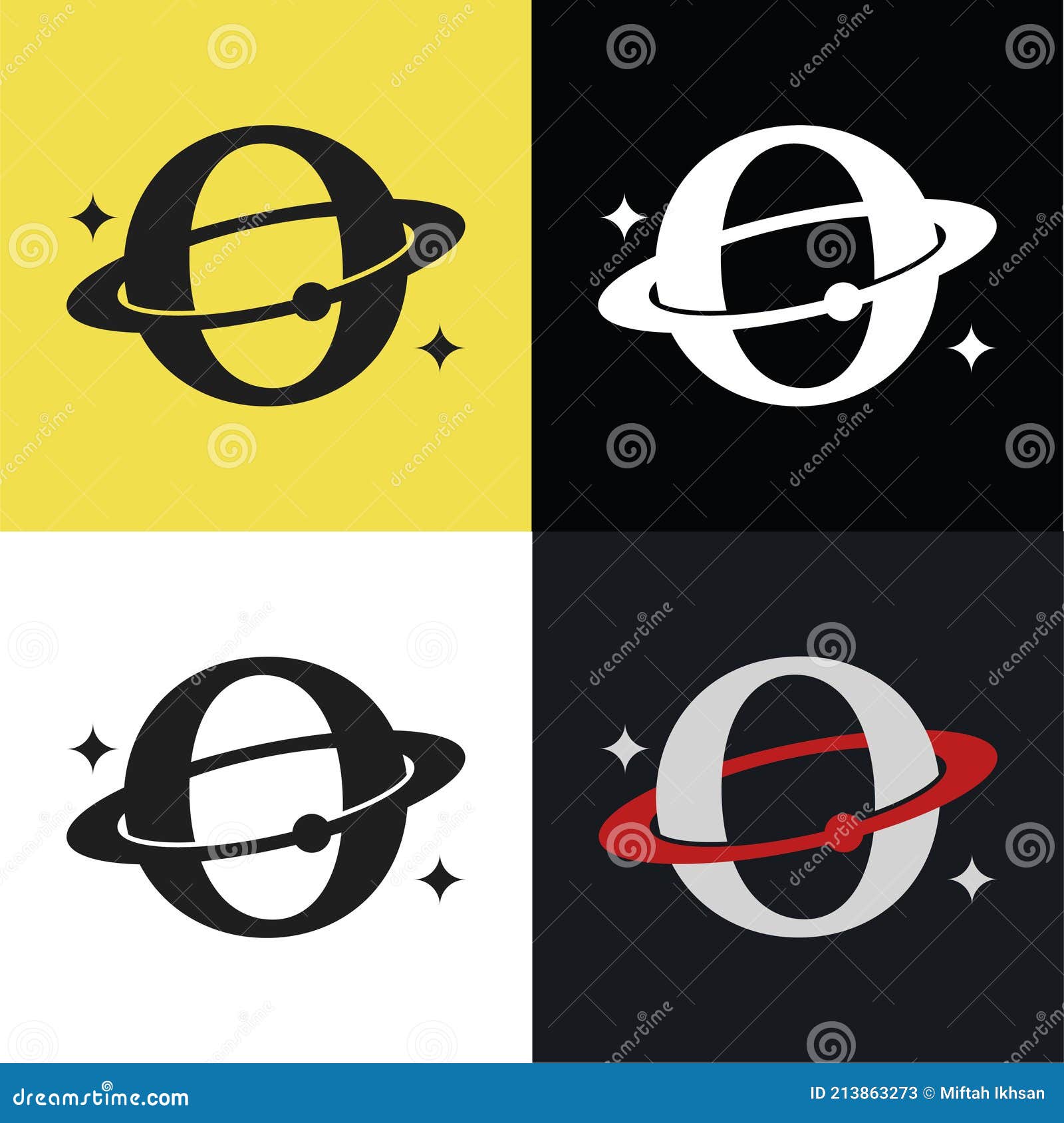Collection of O Letter Models for Graphic Design Purposes Stock Image ...
