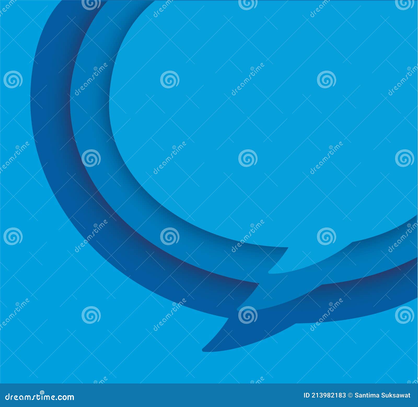 Blue Blank Speech Bubble on Blue Background. Vector Illustration Stock ...