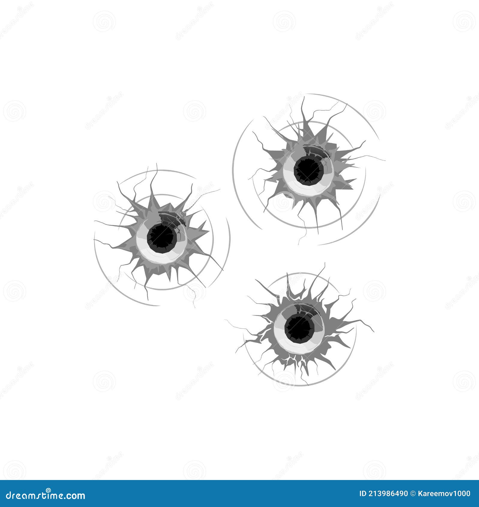 Bullet Hole with Blood Splash Vector Isolated Stock Vector ...