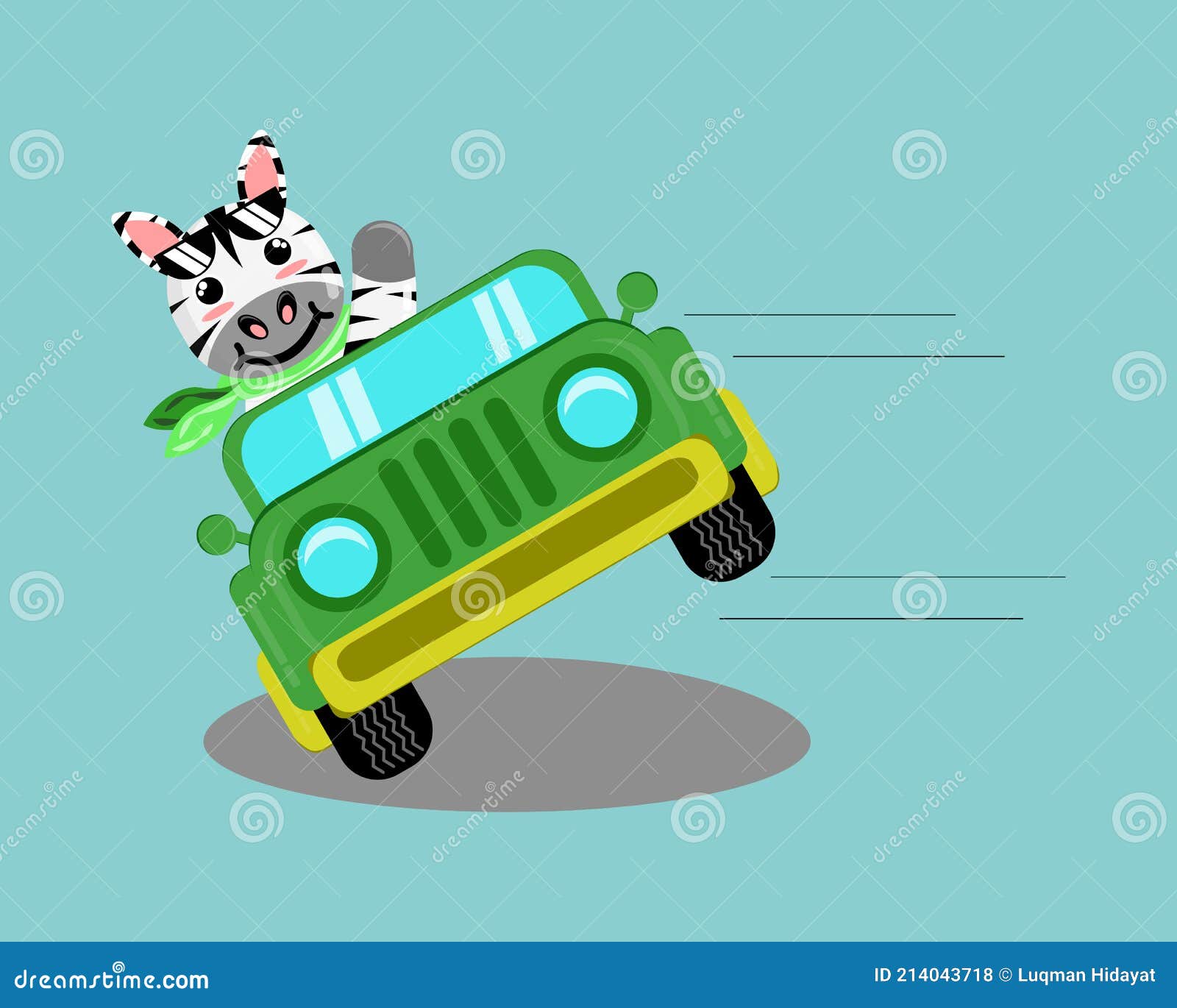 PrintaIllustration Vector Graphic Cartoon Character of Cute Zebra ...